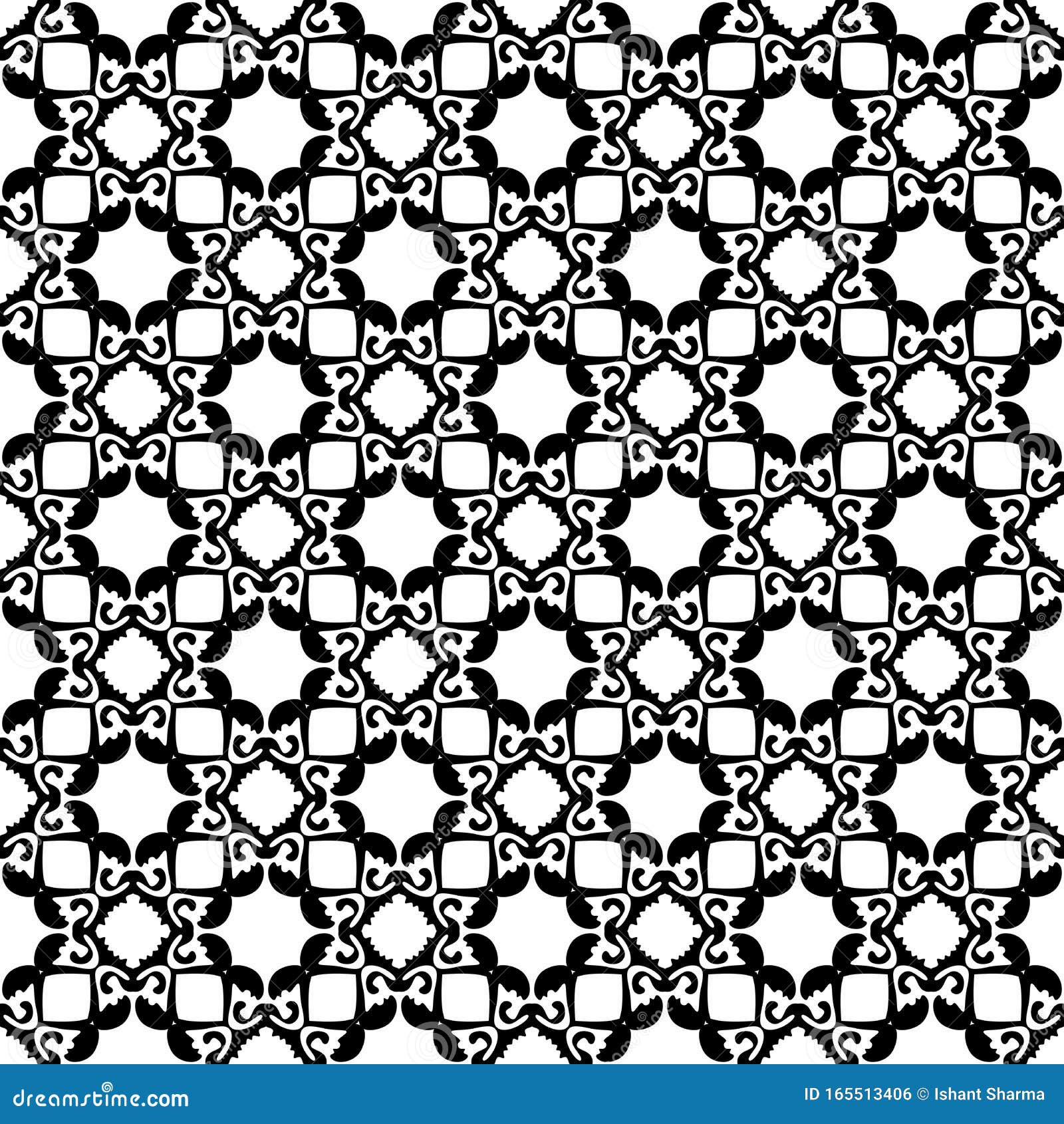 Abstract Black and White Repeated Rectangle Design Pattern Vector on ...