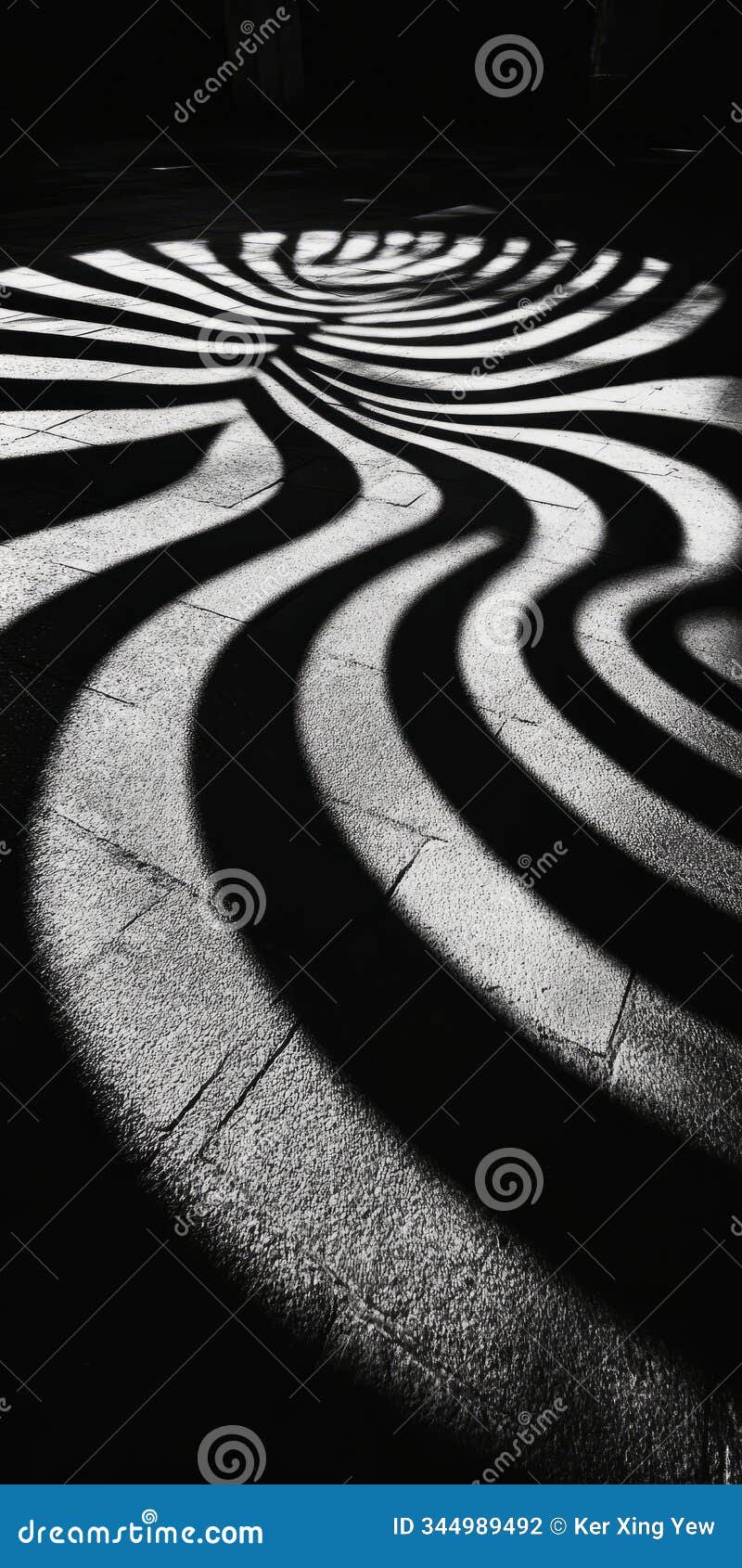 Abstract Black and White Shadow Pattern on Pavement Stock Illustration ...