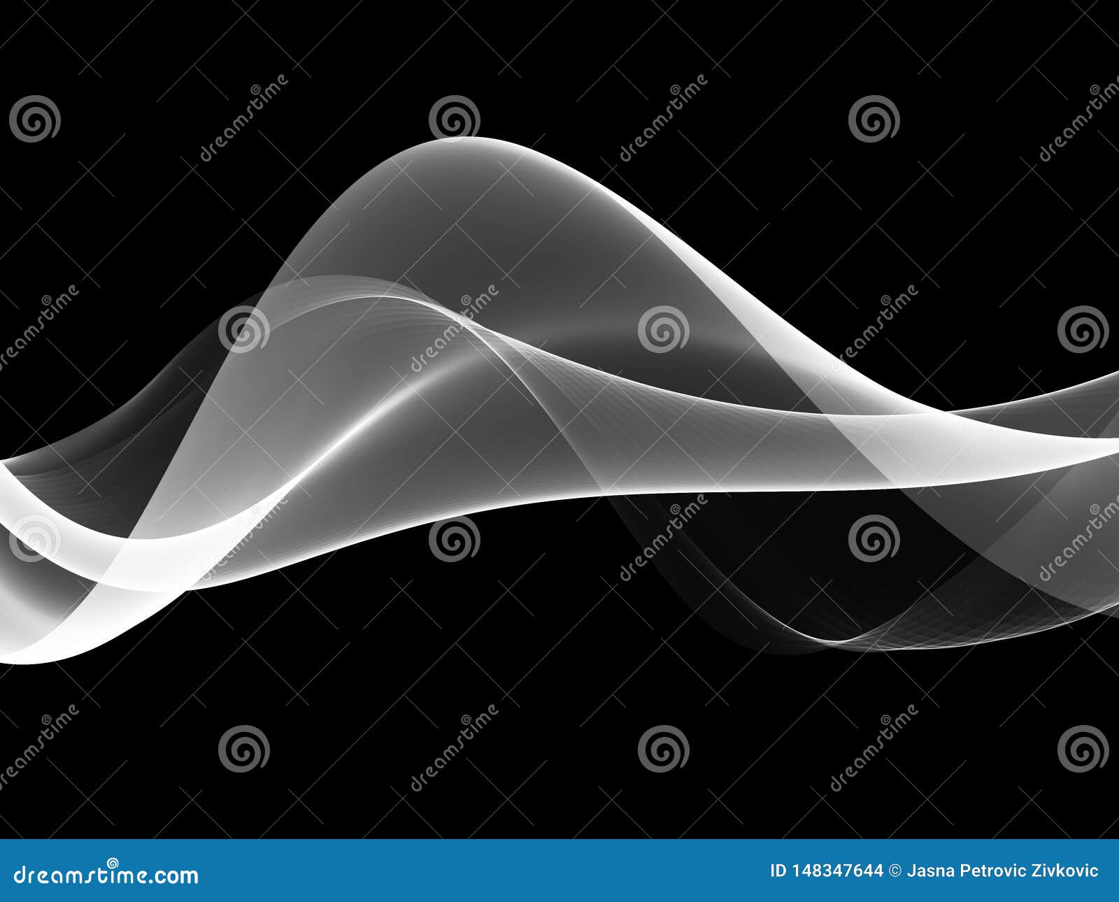 Abstract Black and White Soft Wave Design Stock Illustration ...