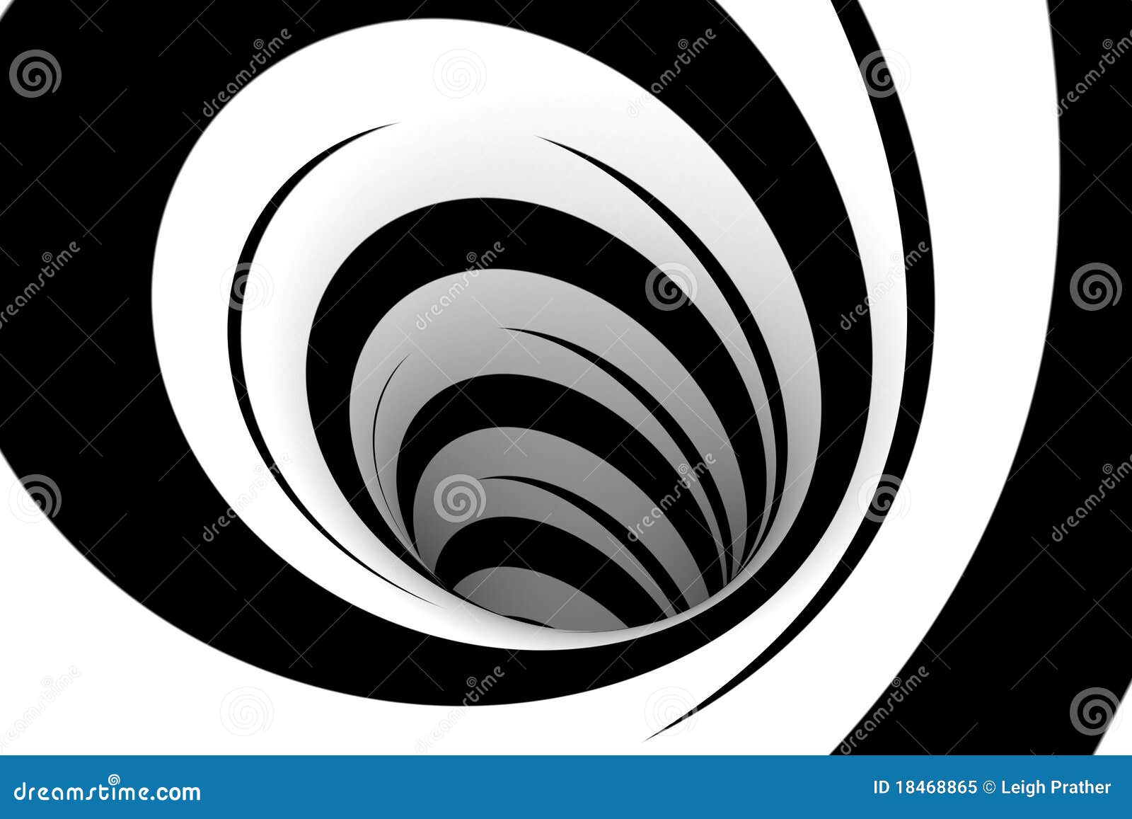 Abstract Black and White Spiral Stock Illustration - Illustration of ...