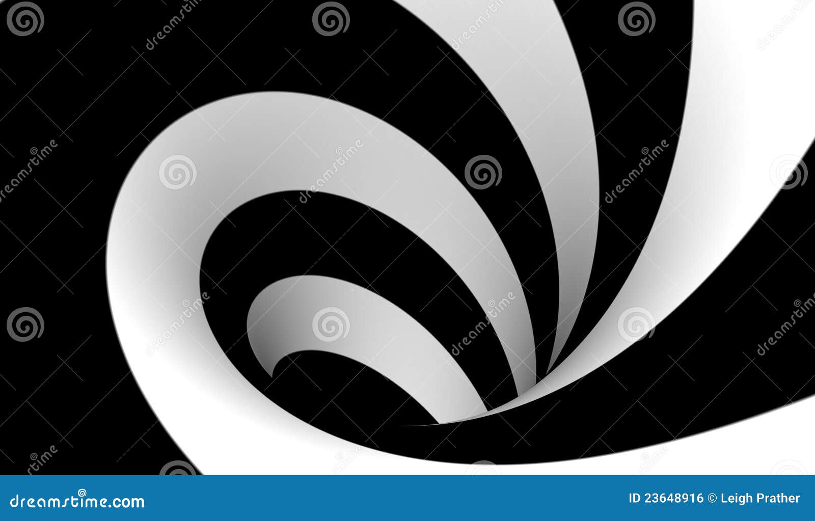 Abstract Black and White Spiral Stock Photo - Image of circle, render ...
