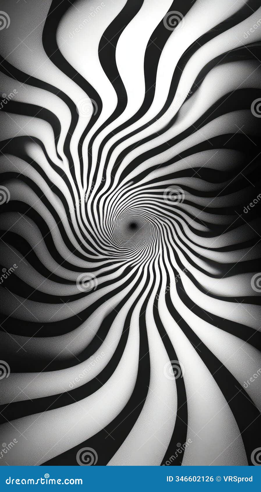 Abstract Black and White Spiral Vortex Pattern Design Stock Photo ...