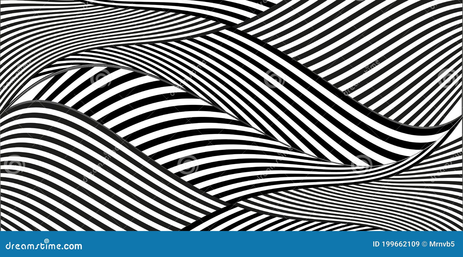 Abstract Black and White Striped Background. Geometric Pattern with ...