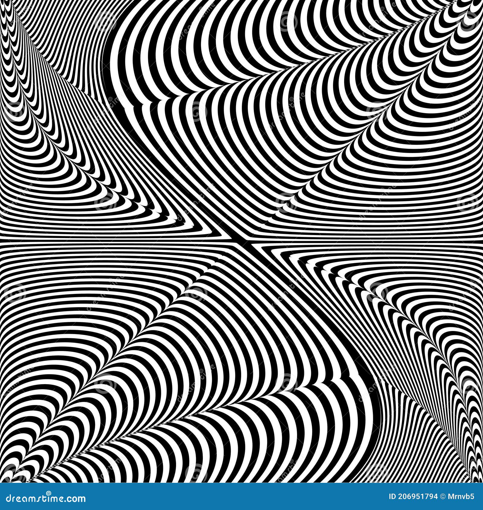 Abstract Black and White Striped Background. Geometric Pattern with ...