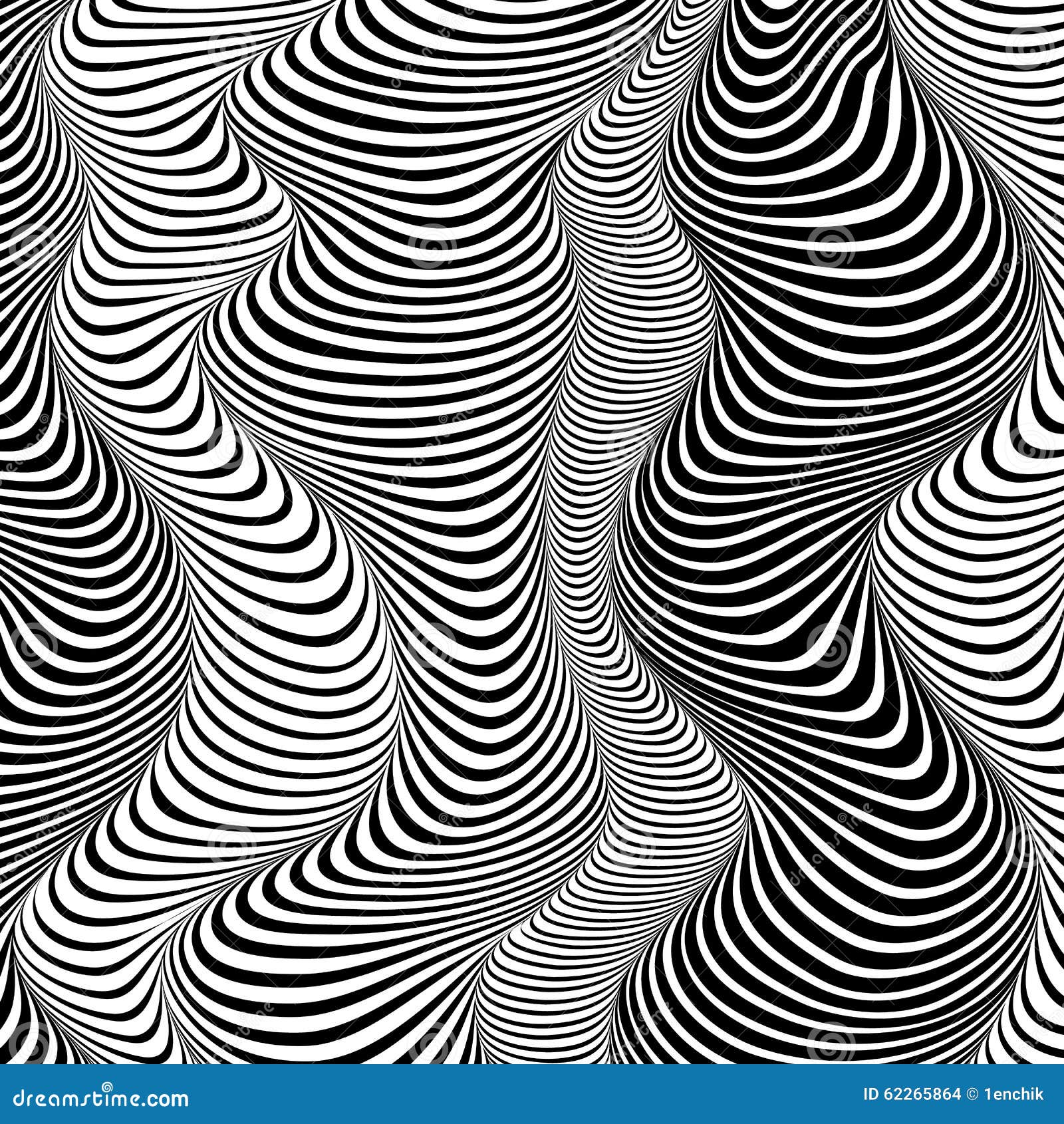 Abstract Black and White Stripes Waves Background Stock Vector ...
