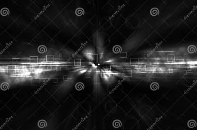 Abstract Black and White Tech Background Stock Illustration ...