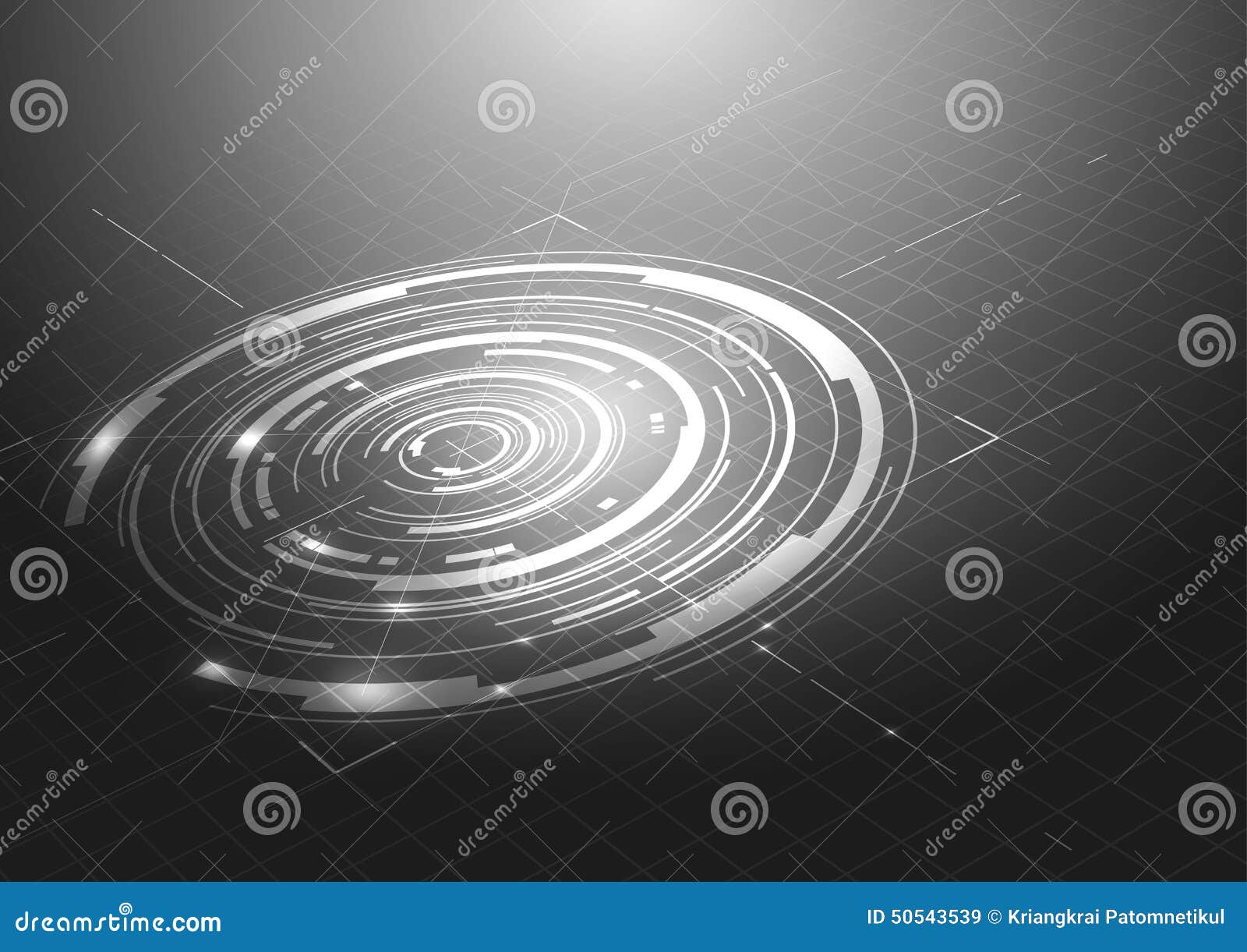 Abstract Black and White Technology Background Stock Vector ...