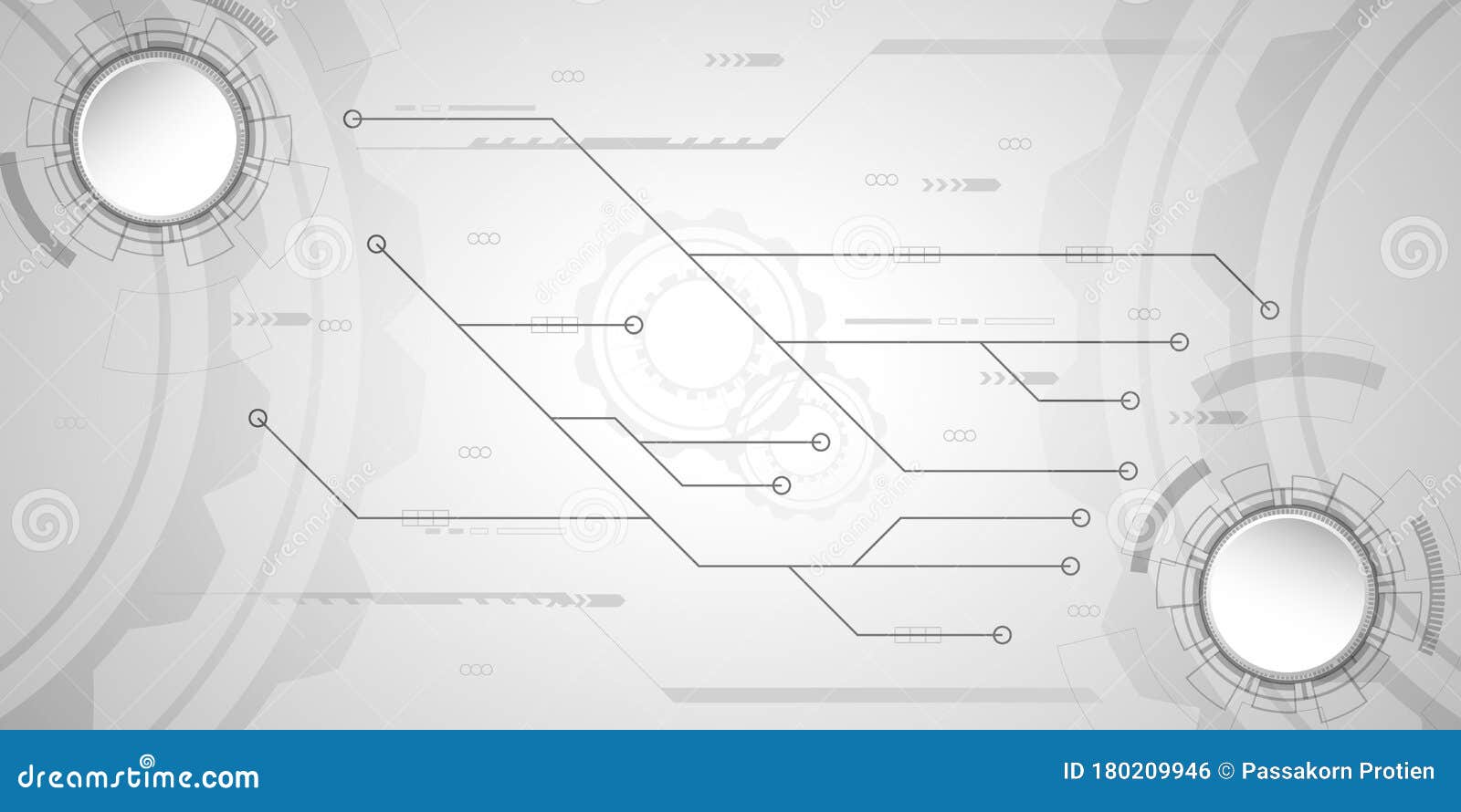 Abstract Black and White Technology Template. Stock Vector ...