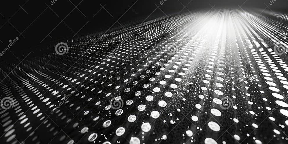 Abstract Black and White Texture with Dotted Pattern and Light Rays ...