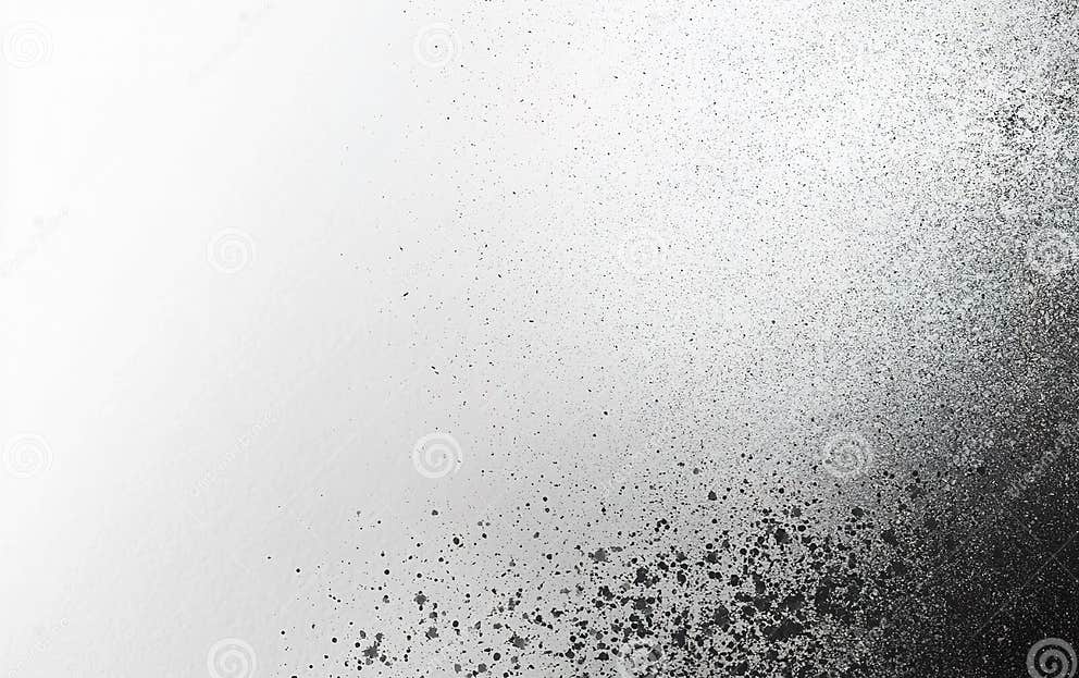 Abstract Black and White Texture with Particles Scattering from Left To ...