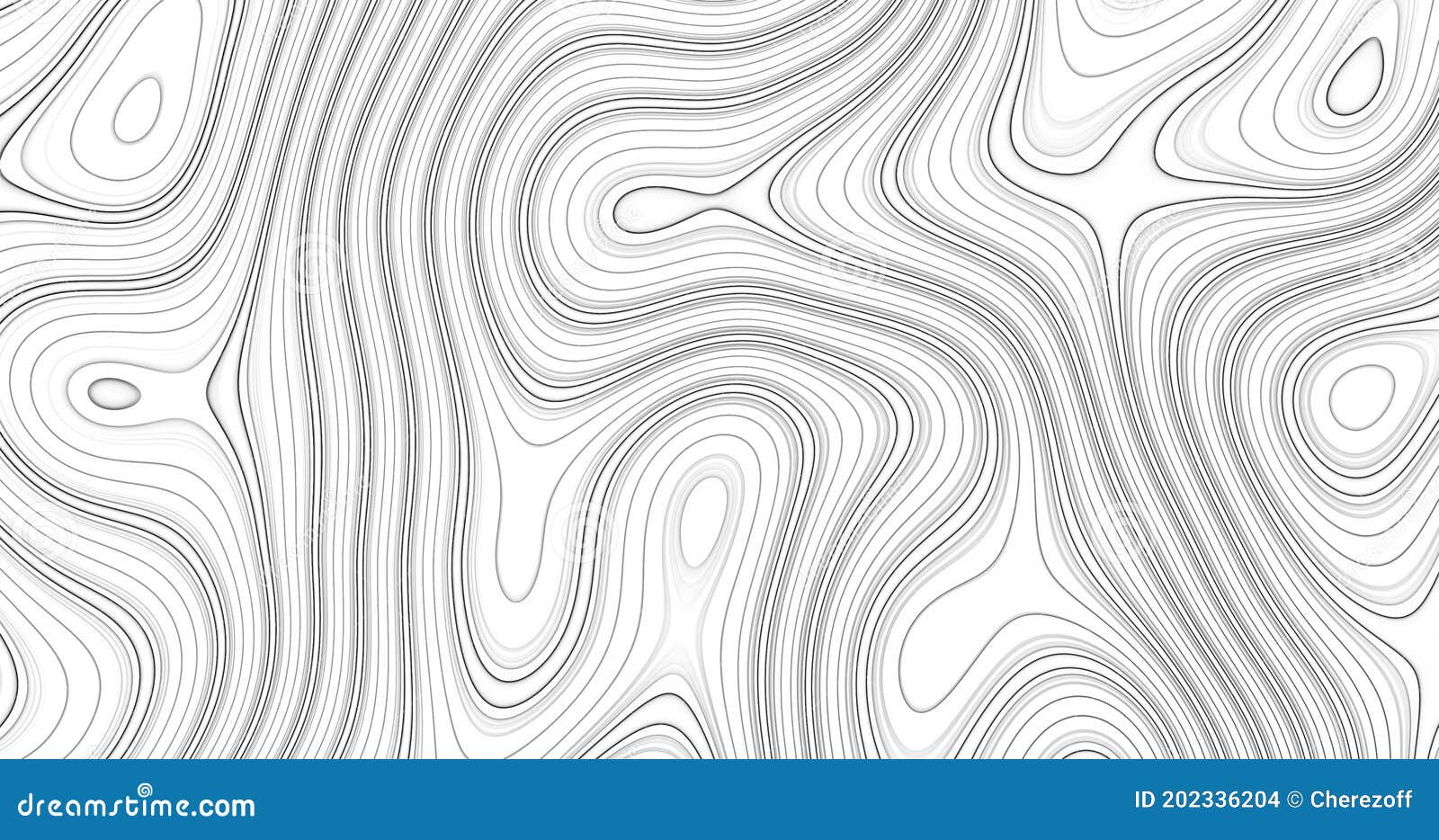 Abstract Black and White Topographic Contours Lines Stock Illustration ...