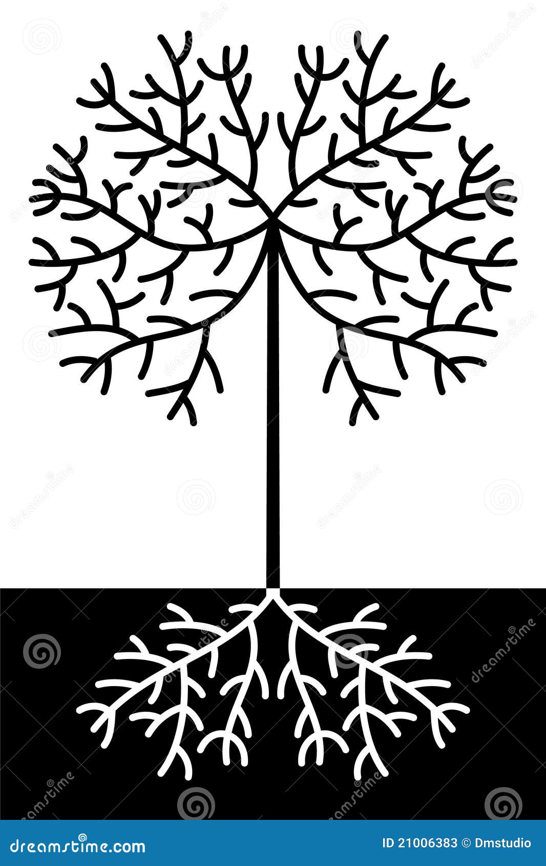 Abstract Black and White Tree Stock Vector - Illustration of graphic ...