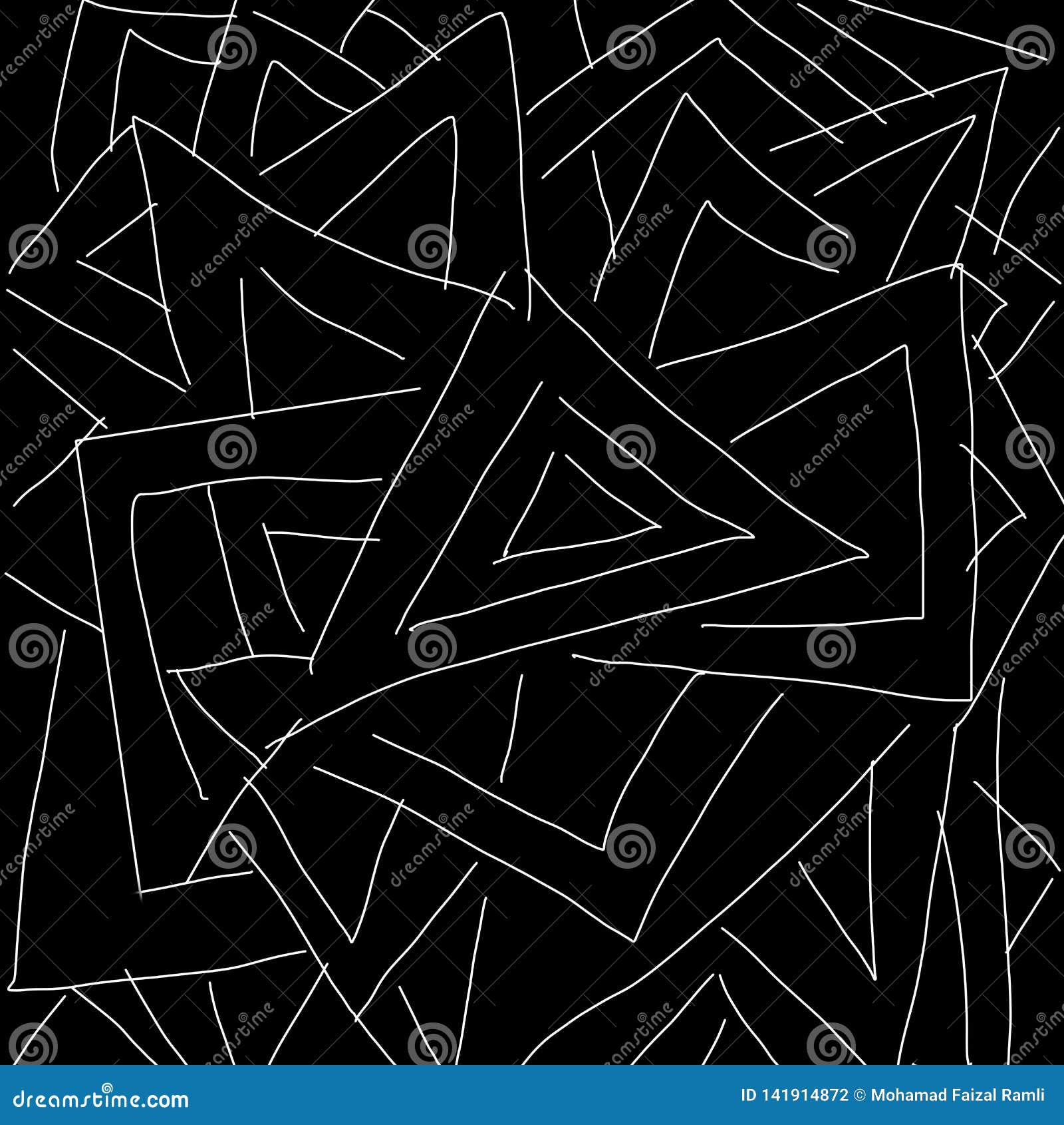 Abstract Black and White Triangle Pattern As Illustration Background ...