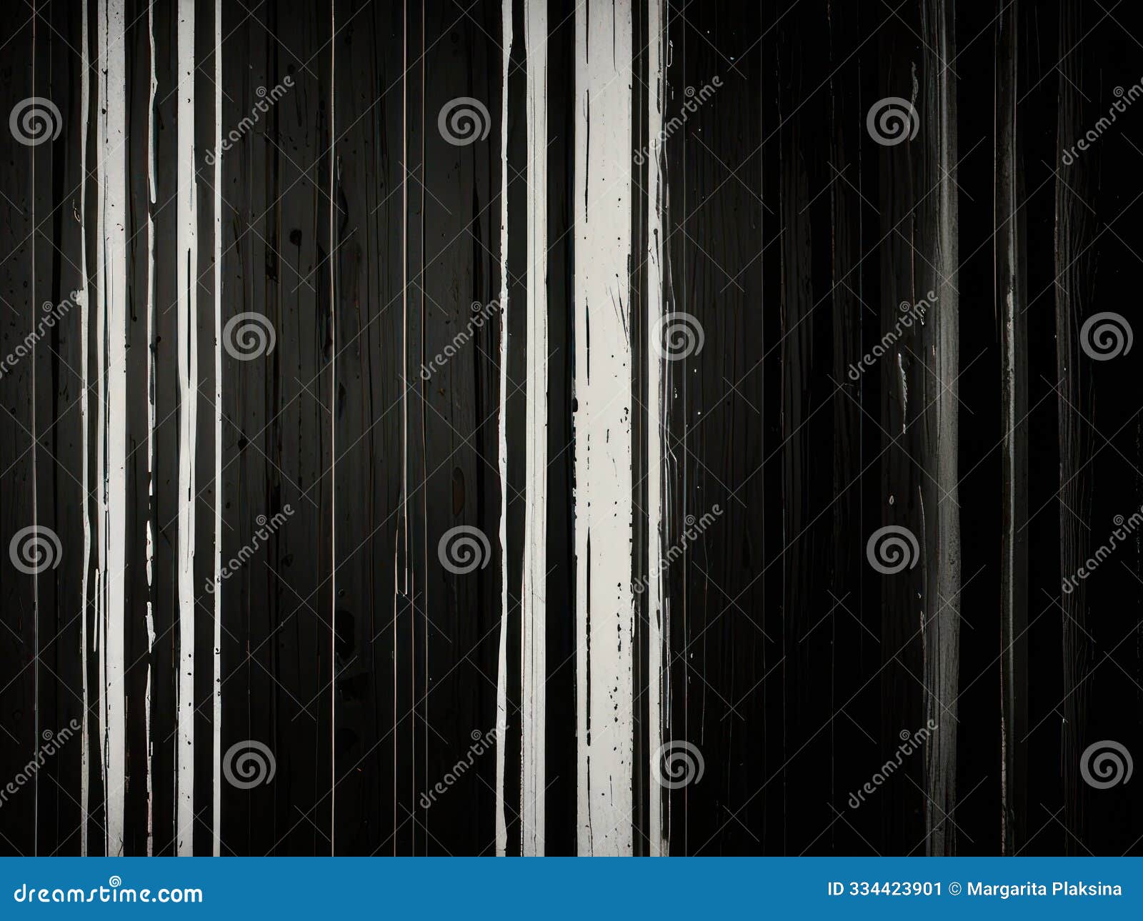 Abstract Black and White Vertical Paint Drip Pattern on Dark Surface ...