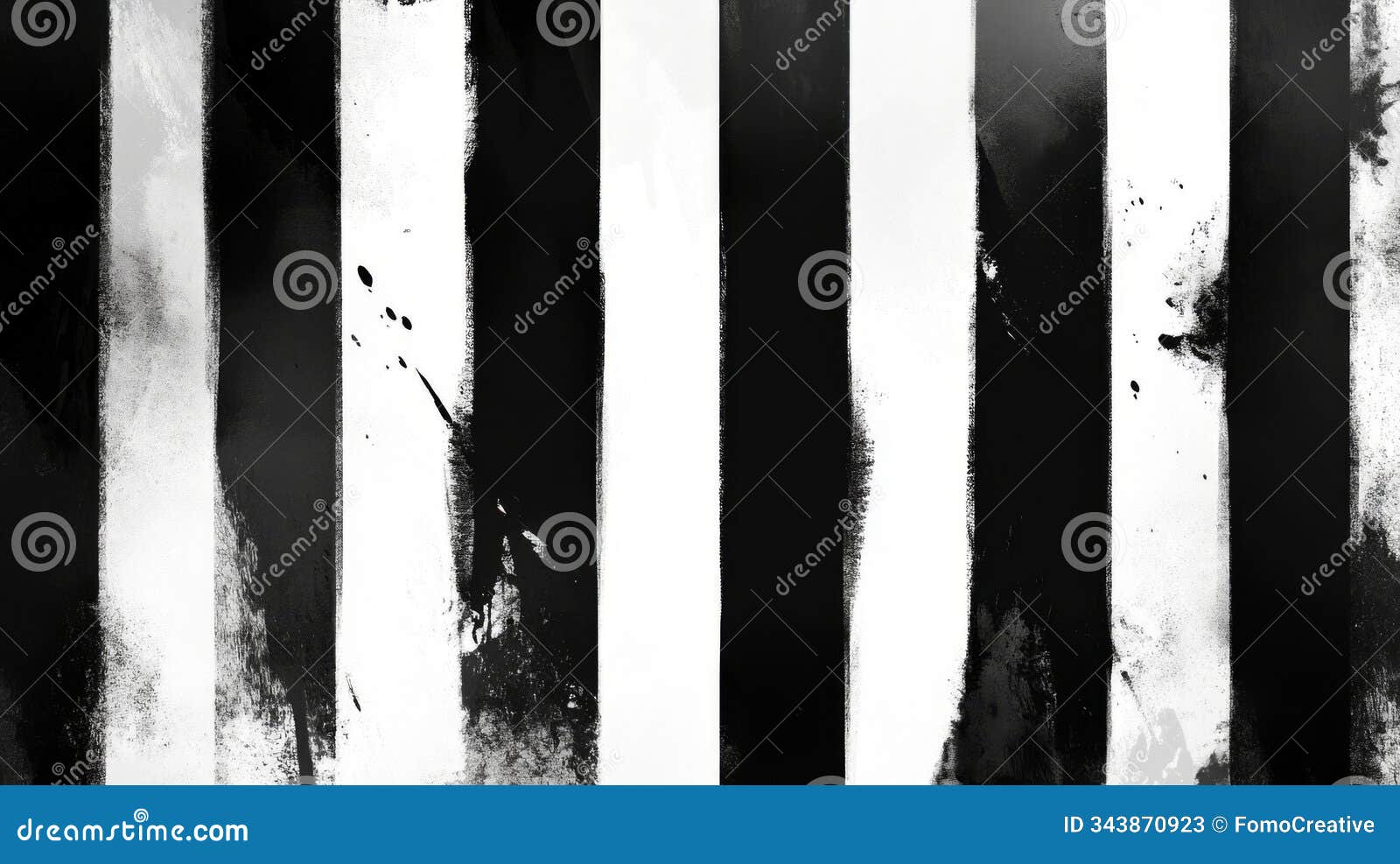 Abstract Black and White Vertical Stripes with Paint Splatter Stock ...