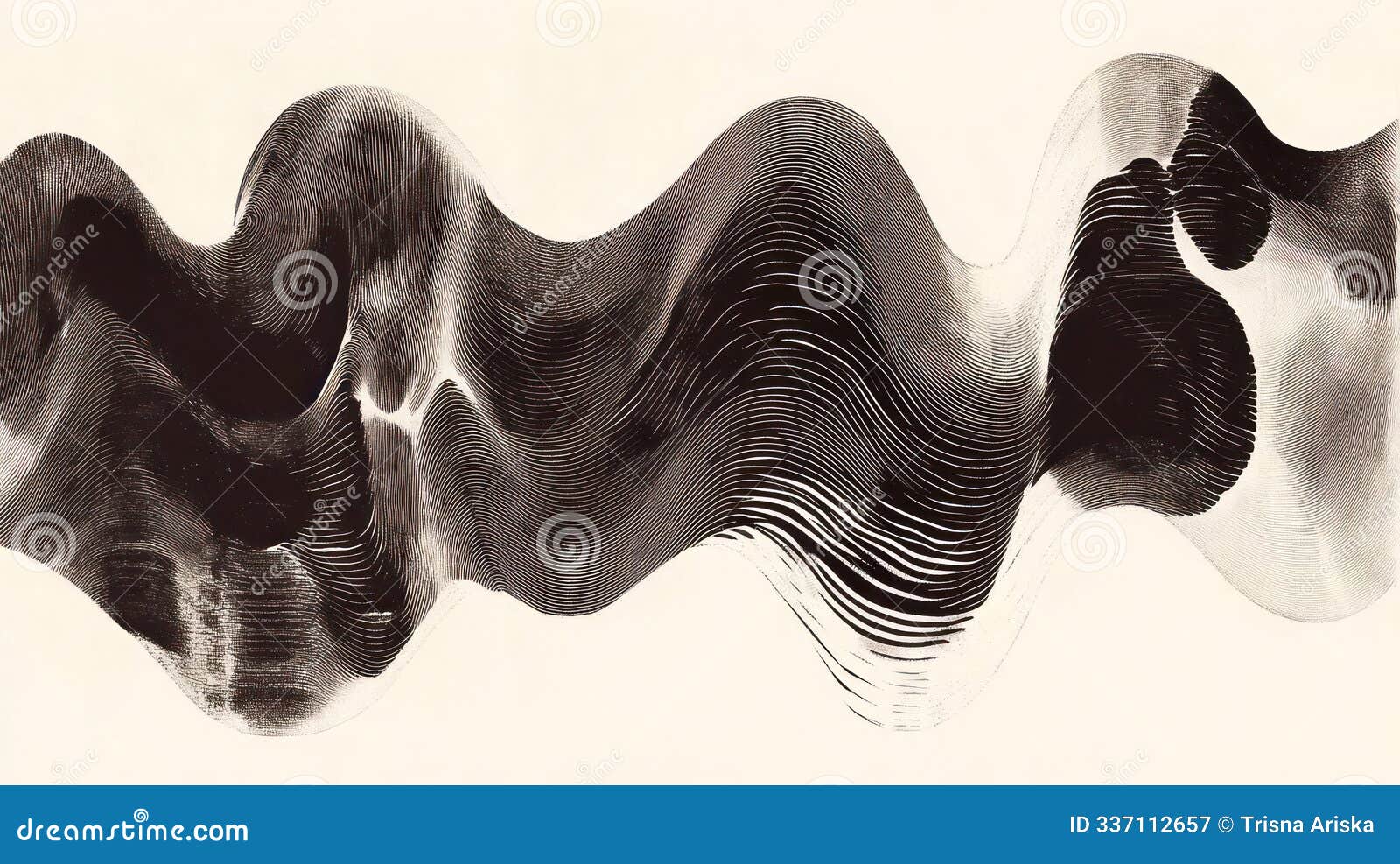 Abstract Black and White Wave Pattern, Evoking Movement and Rhythm ...
