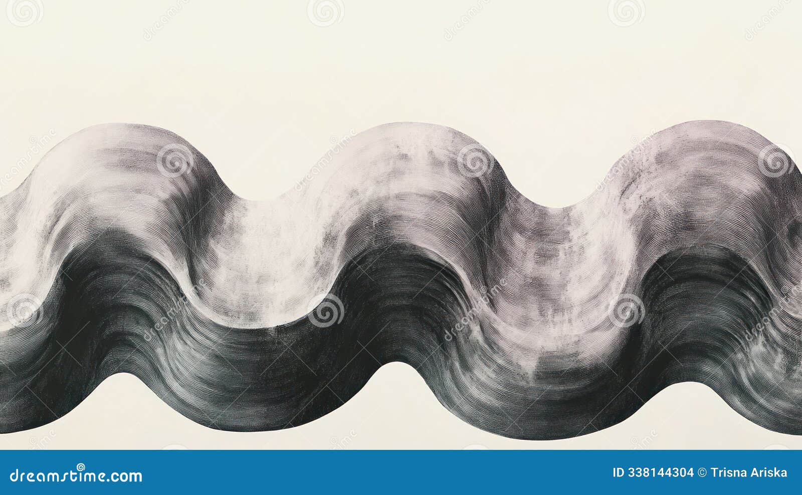 Abstract Black and White Wave Pattern with Smooth Curves and Shading ...