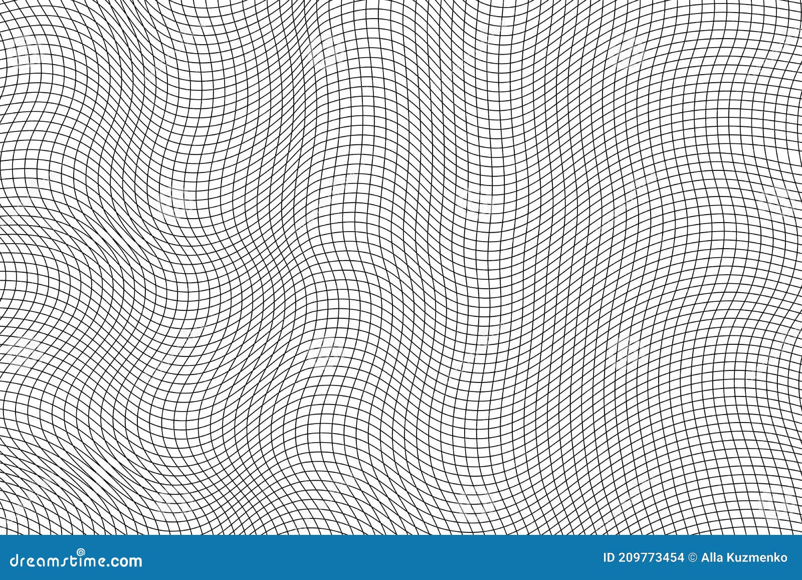 Abstract Black and White Wavy Grid Background. the Geometric Squared ...