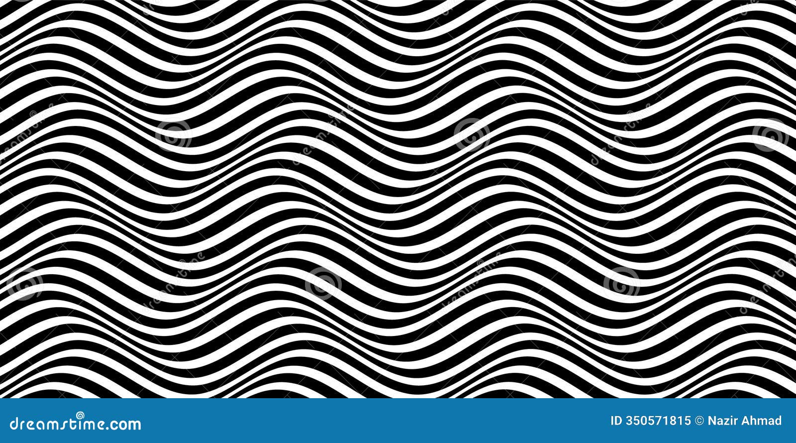 Abstract Black and White Wavy Lines Background. Seamless Optical ...