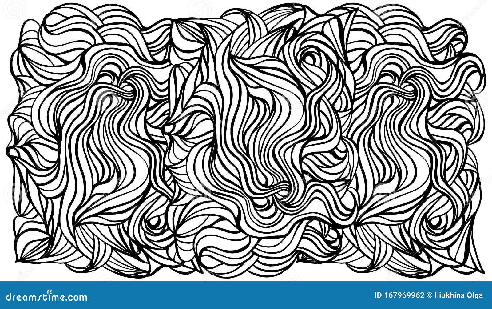 Abstract Black and White Wavy Lines Pattern Stock Illustration ...