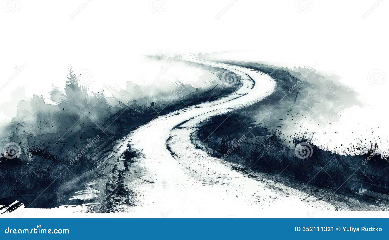 Abstract Black Winding Road Pattern Stock Image - Image of creative ...