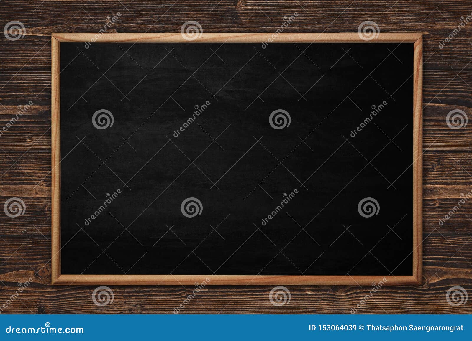Abstract Blackboard or Chalkboard with Frame on Wooden Background Stock ...