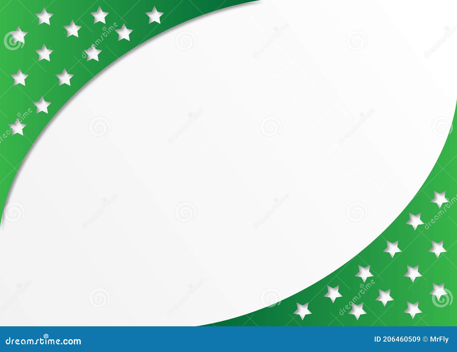 Green Abstract Blank Background with Star Frame, Vector Illustration ...