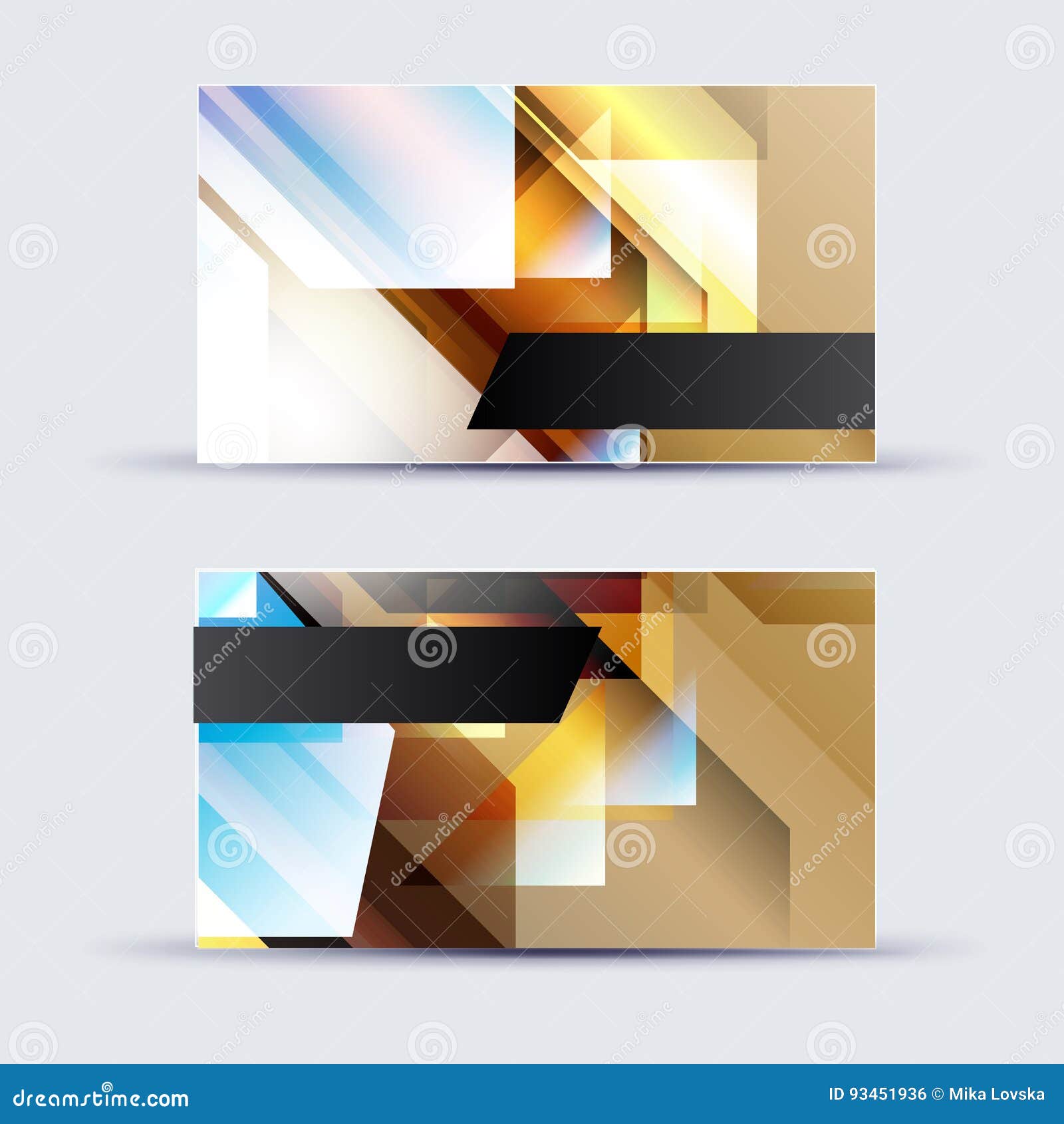 Abstract Blank Name Card Template for Business Artwork Stock ...