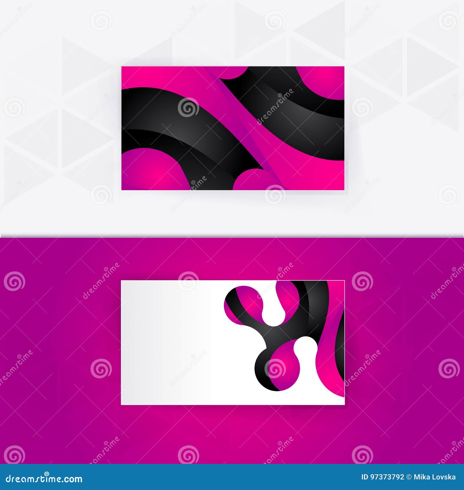 Abstract Blank Name Card Template for Business Artwork Stock ...