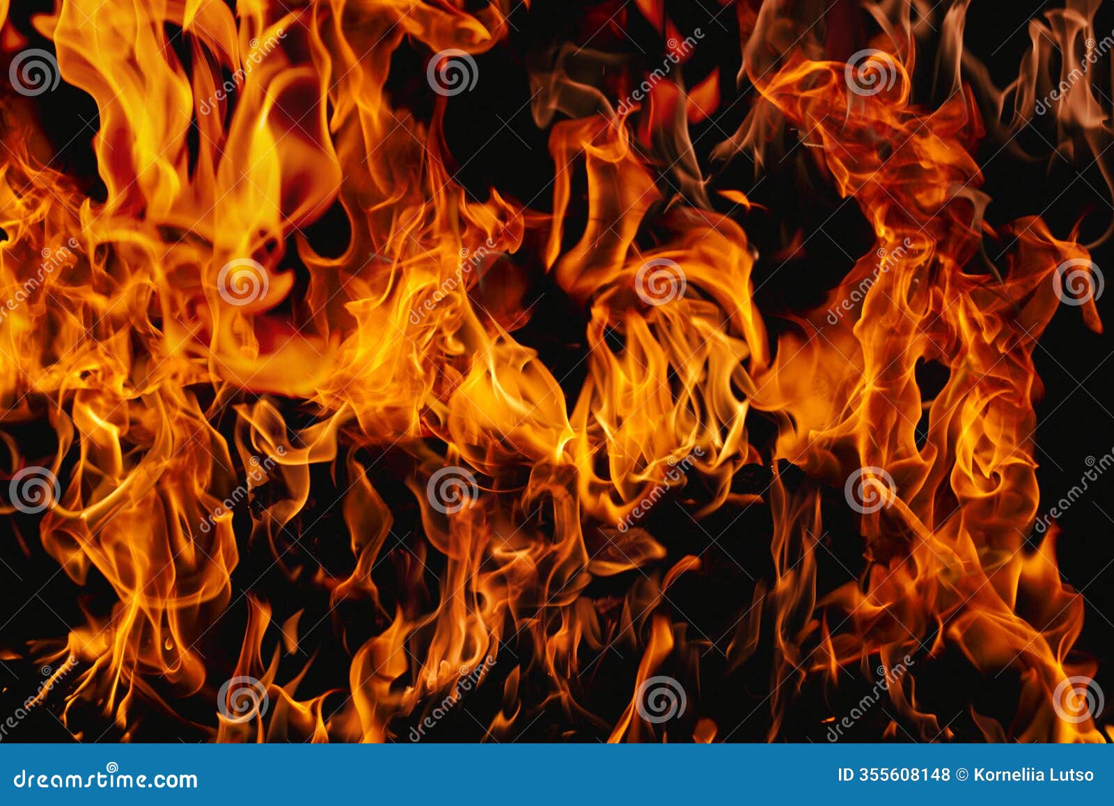 Abstract Blaze Fire Flame Texture For Banner Background. Fire Flames On ...