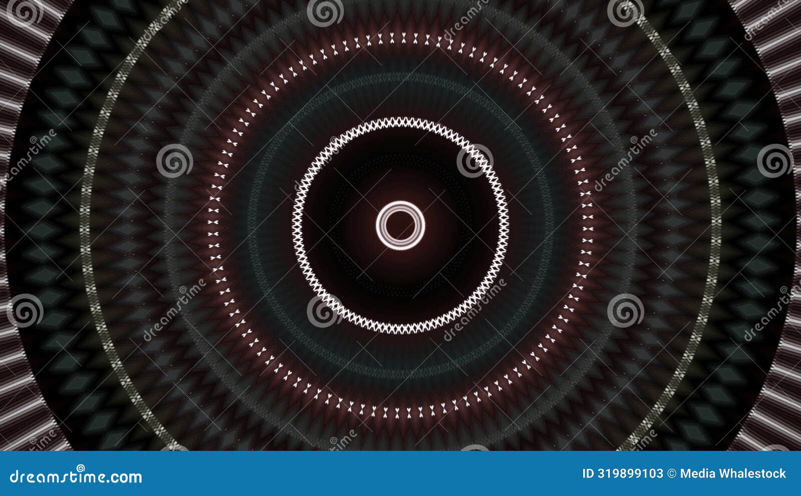 Abstract Blinking Spreading Circle Shapes. Animation. Effect of Mandala ...