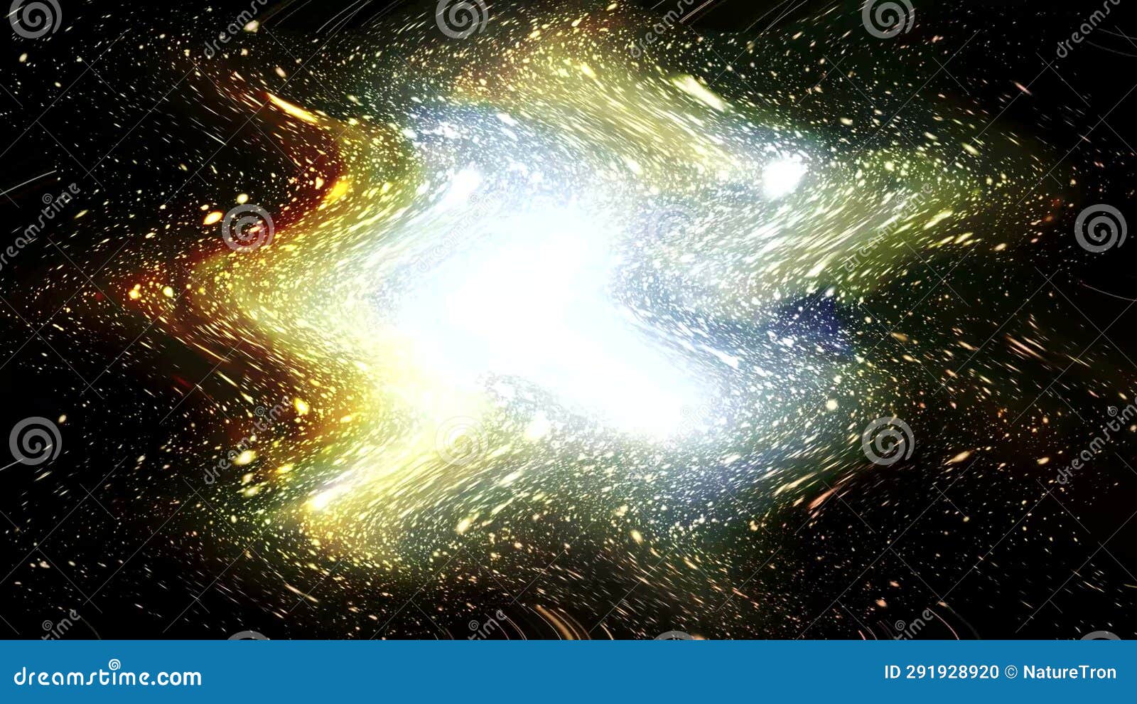 Abstract Blob Light in Space Spreading Light Dust, Black Background ...