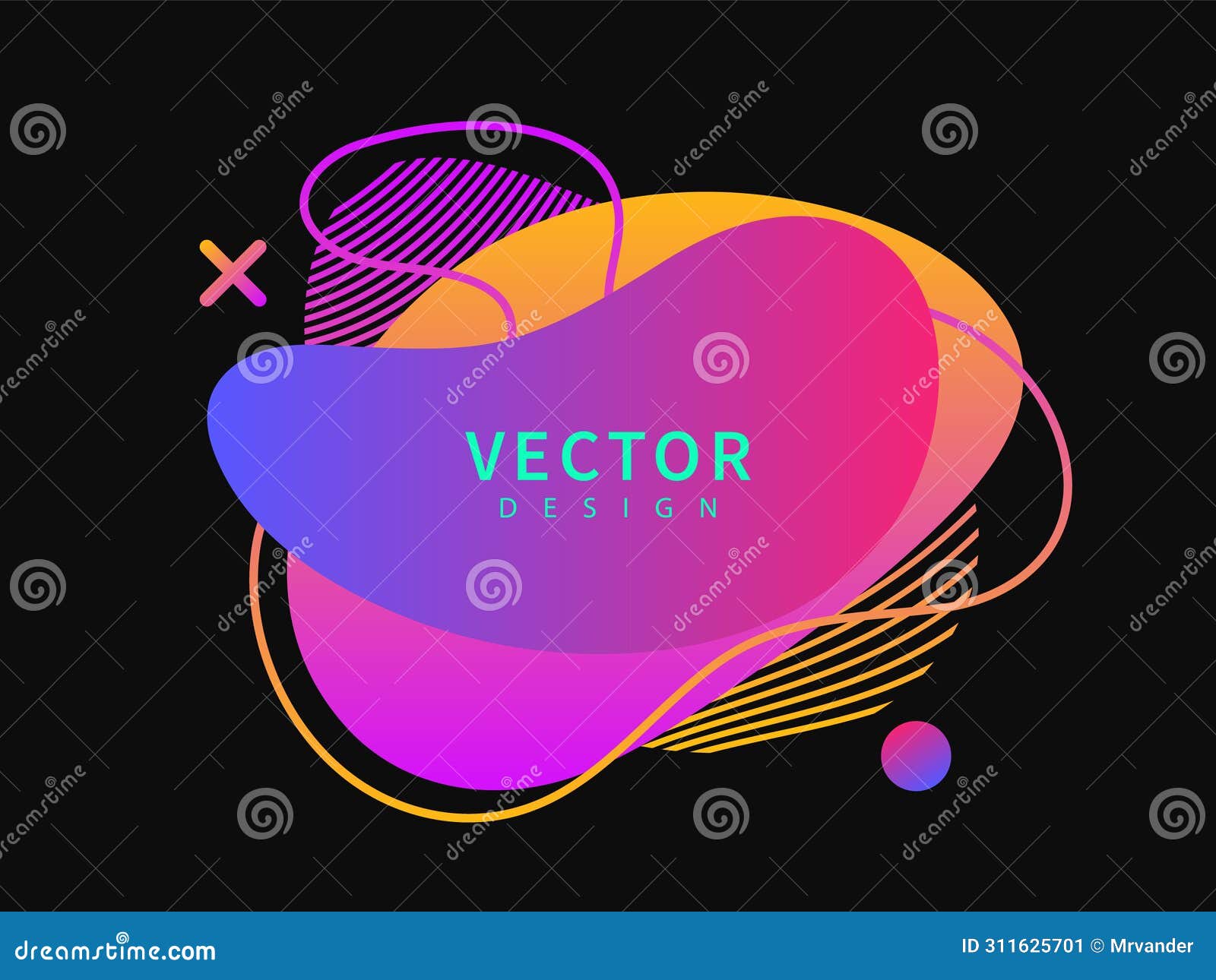 Abstract Blob Shape. Colorful Modern Graphic Design Stock Vector ...