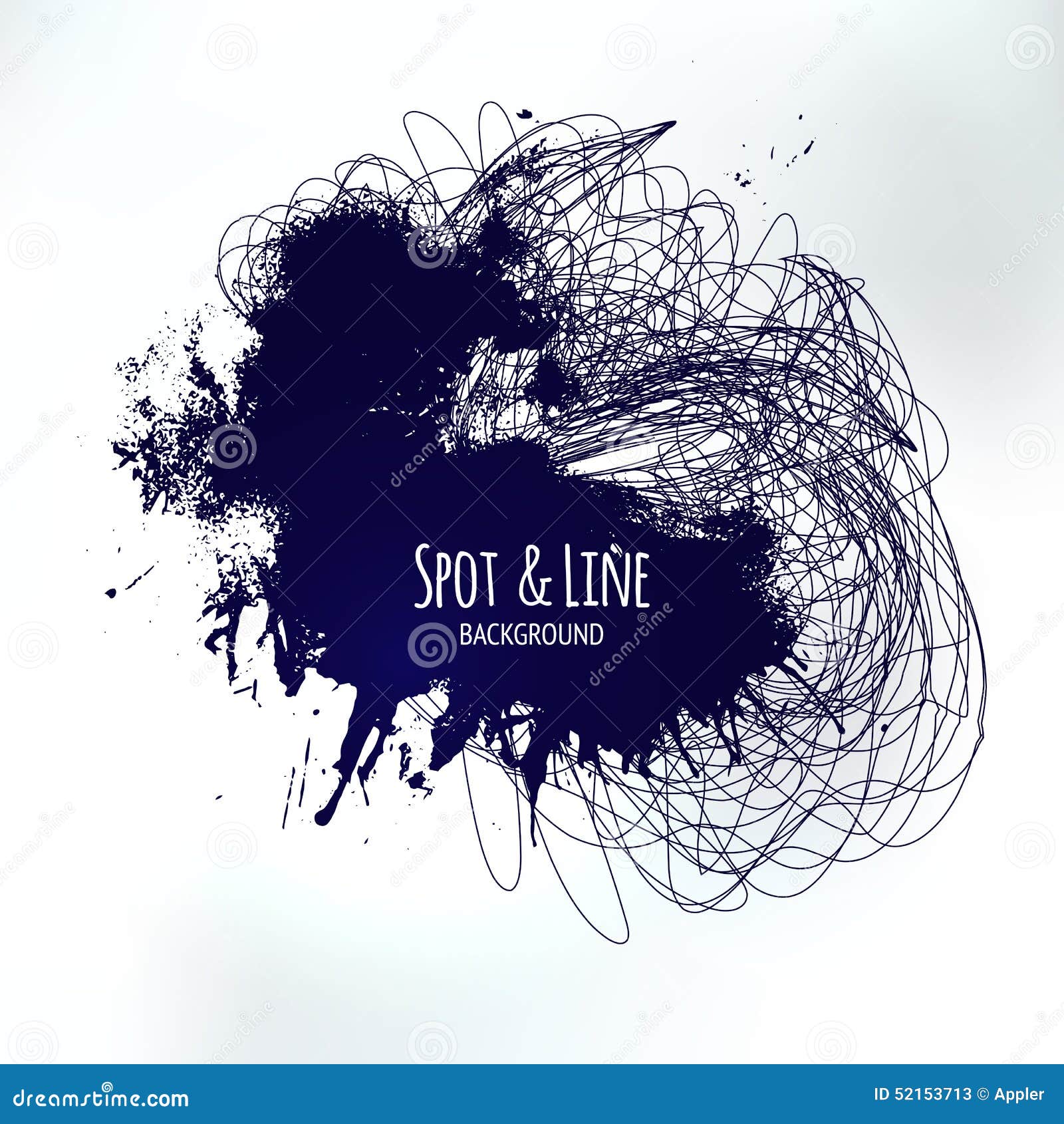 Abstract Blob with Sketch Style Line Art, Hand Drawing Decor Stock ...