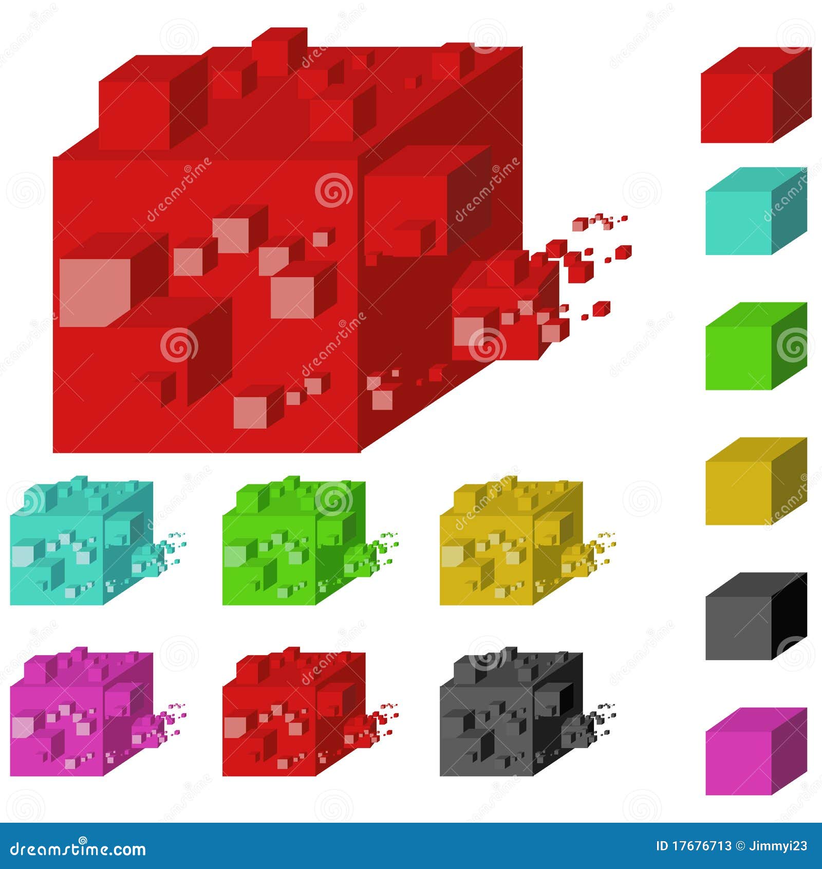 Abstract block stock vector. Illustration of shape, pattern - 17676713