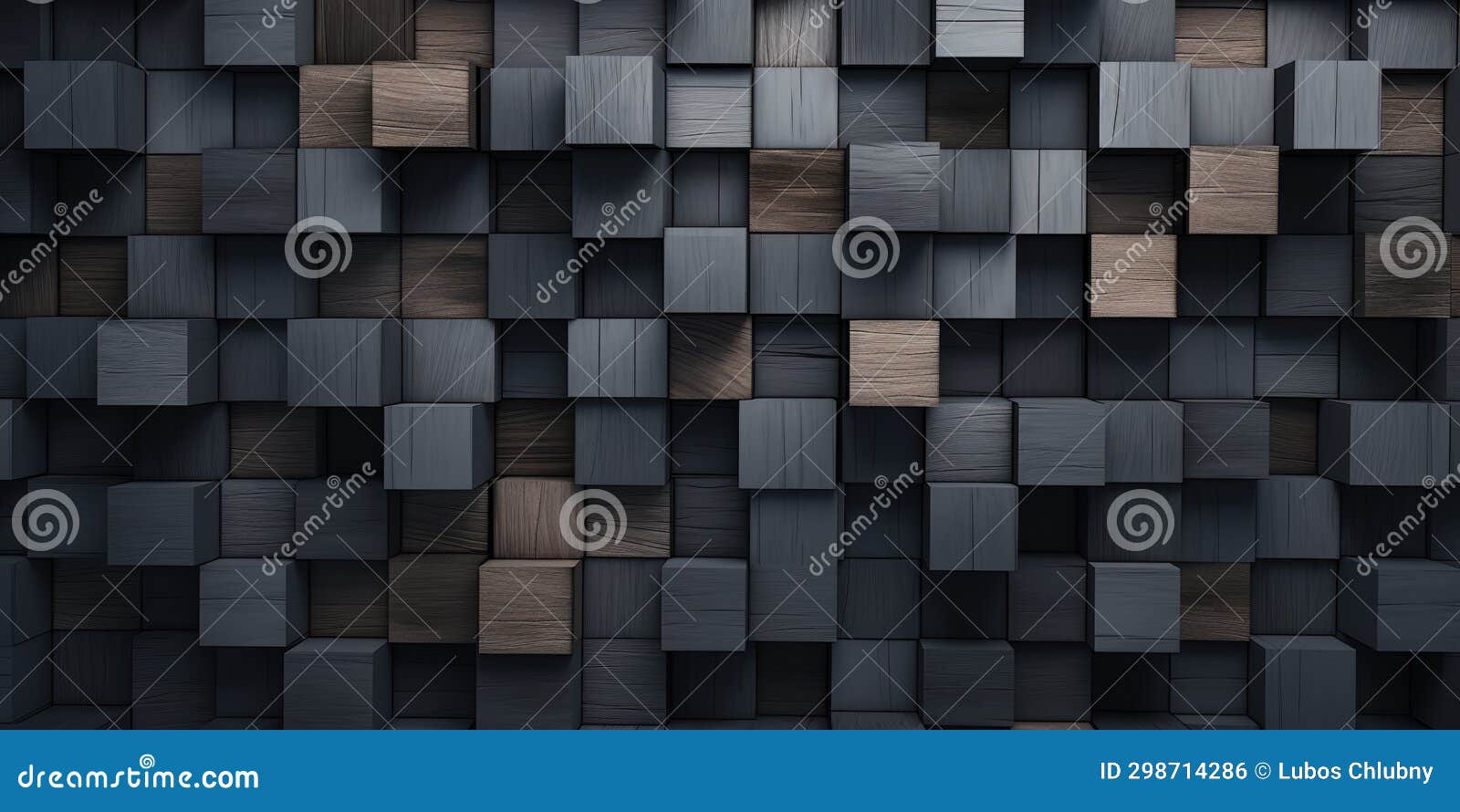 Abstract Block Stack Wooden 3d Cubes, Black Wood Texture for Backdrop ...