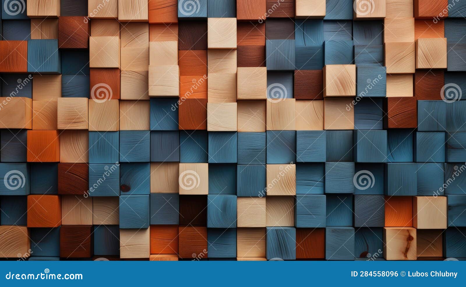 Abstract Block Stack Wooden 3d Cubes, Colorful Wood Texture for ...