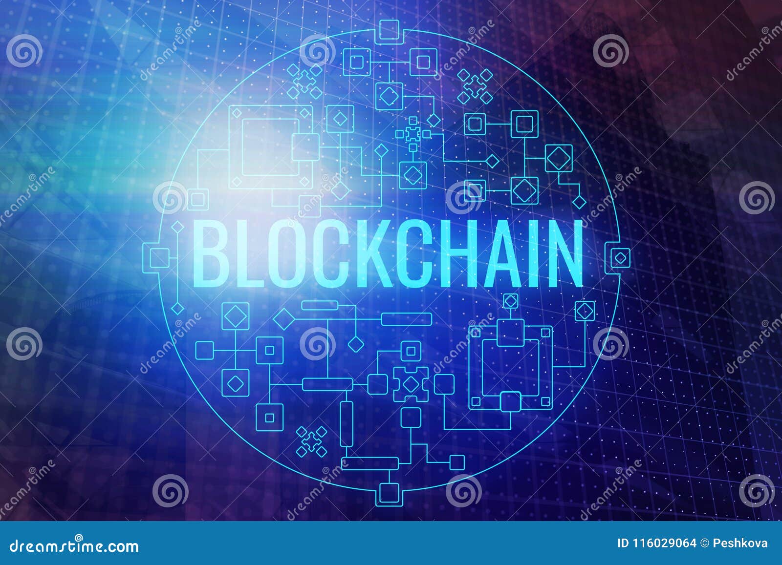 Blockchain Background. Cryptocurrency Web3 Square Banner Ad. Vector ...