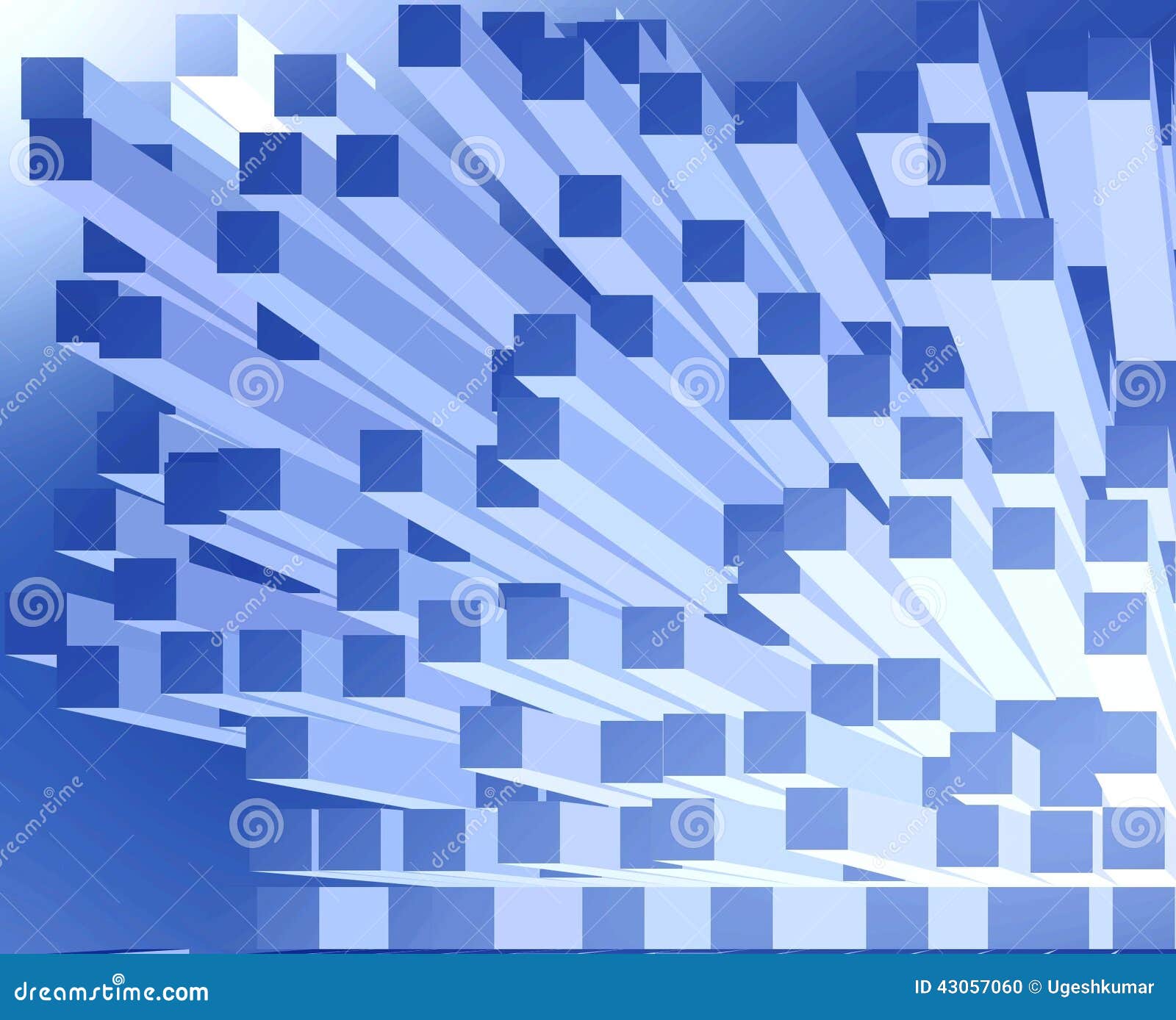 Abstract blocks stock illustration. Illustration of projection - 43057060