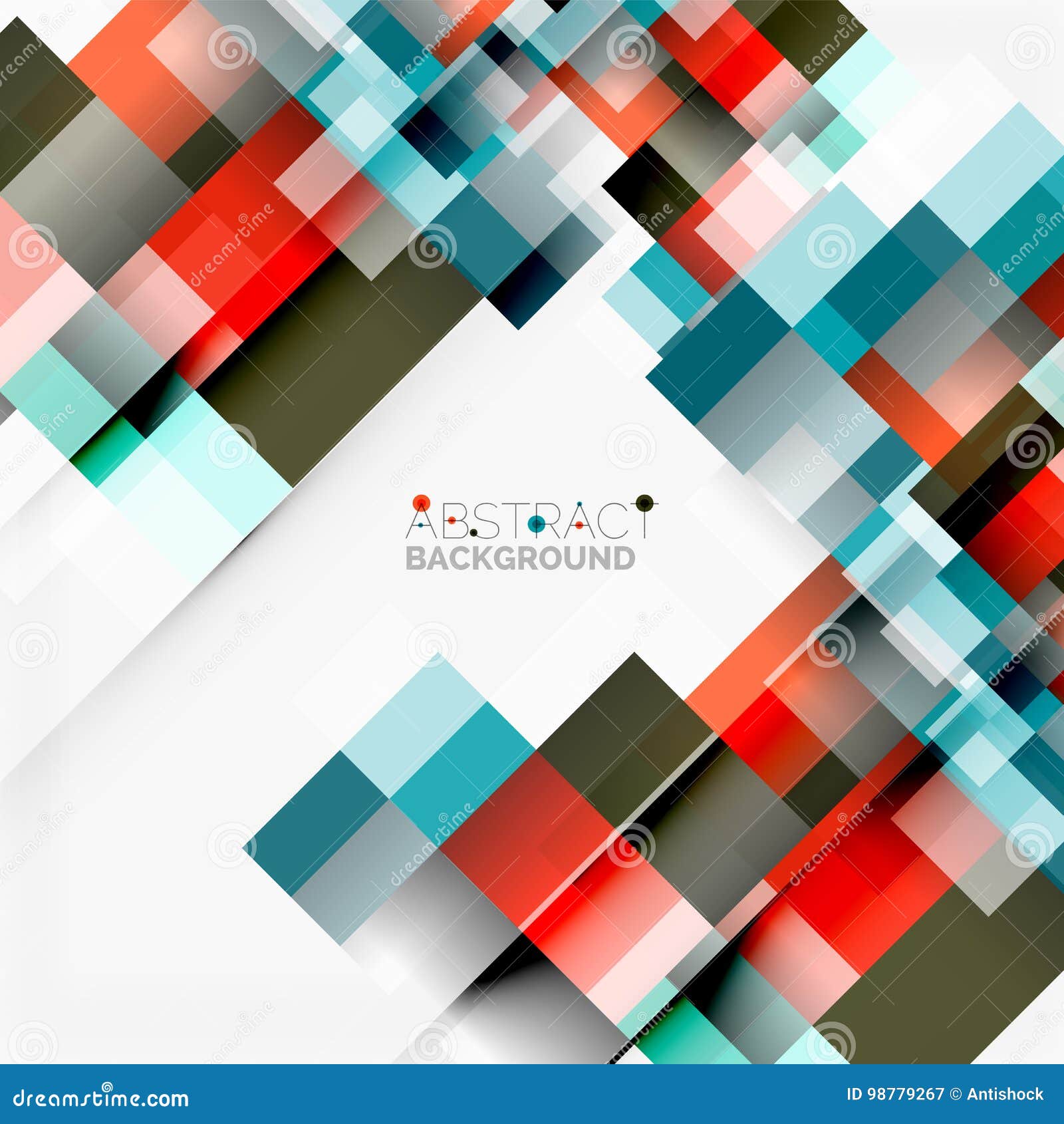 Abstract Blocks Template Design Background, Simple Geometric Shapes on ...