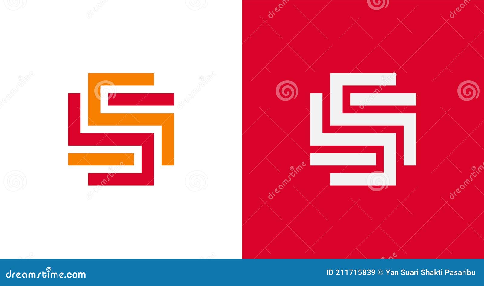 Abstract and Blocky Letter SS Monogram Logo Stock Illustration ...