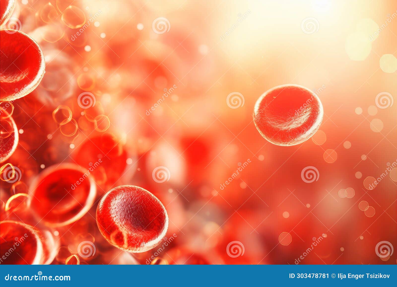 Abstract Blood Cells Background with Ample Space for Text and Creative ...
