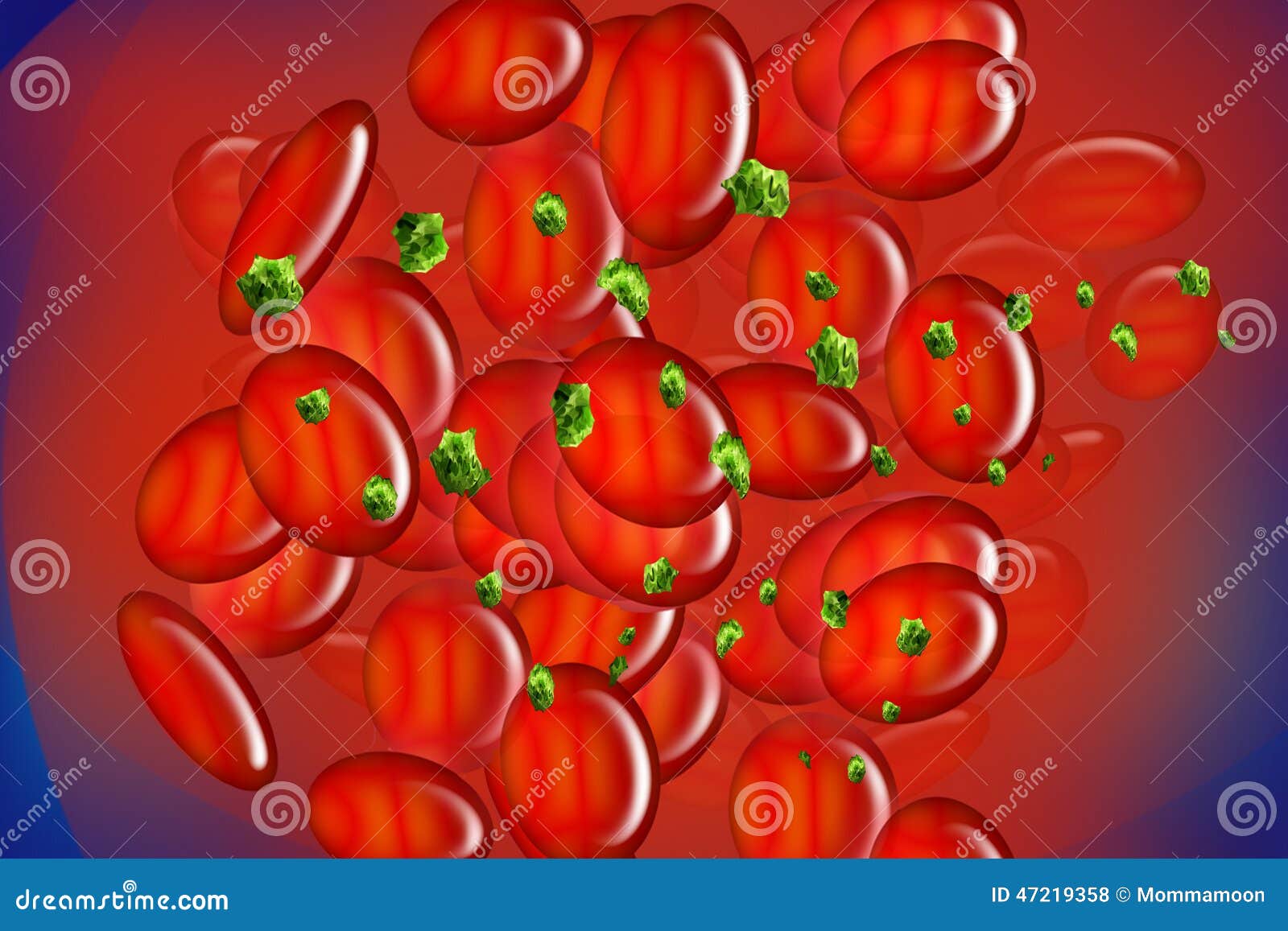 Abstract Blood Molecules and Cells Stock Illustration - Illustration of ...