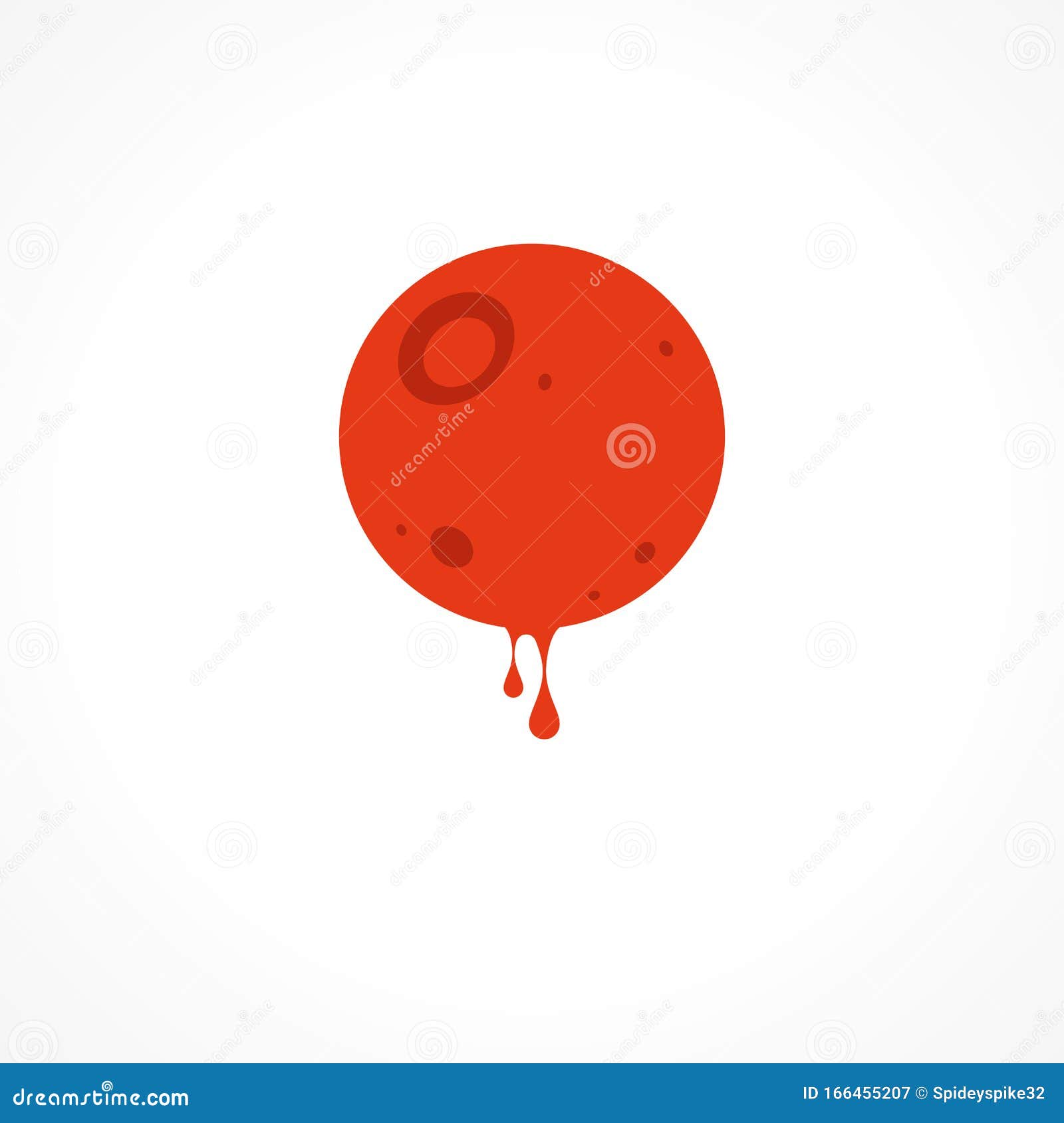 Abstract Blood Moon Drip Sign. Isolated Vector Illustration Stock ...