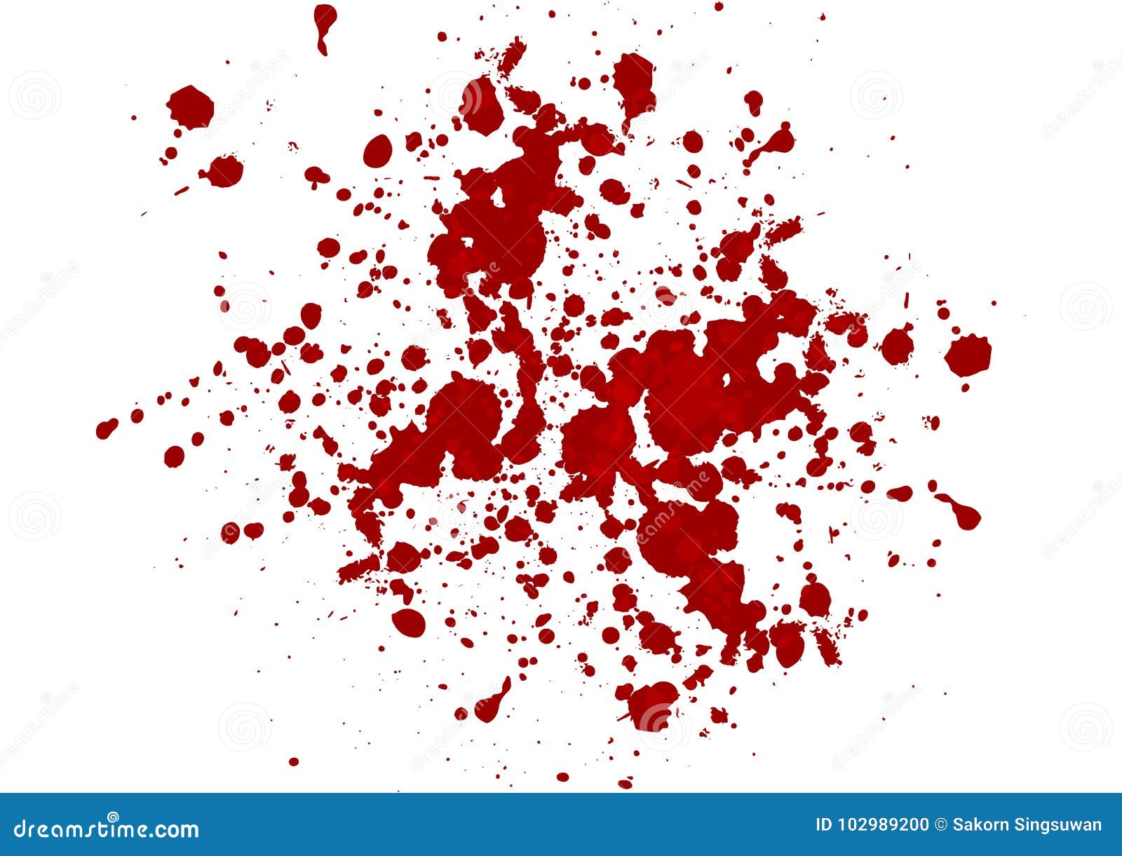 Abstract Blood Splatter Red Color Isolated Stock Vector - Illustration ...