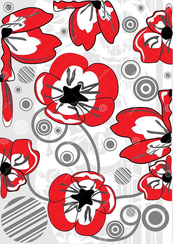 Abstract Blooming Cherry Blossom Branches Stock Vector - Illustration ...