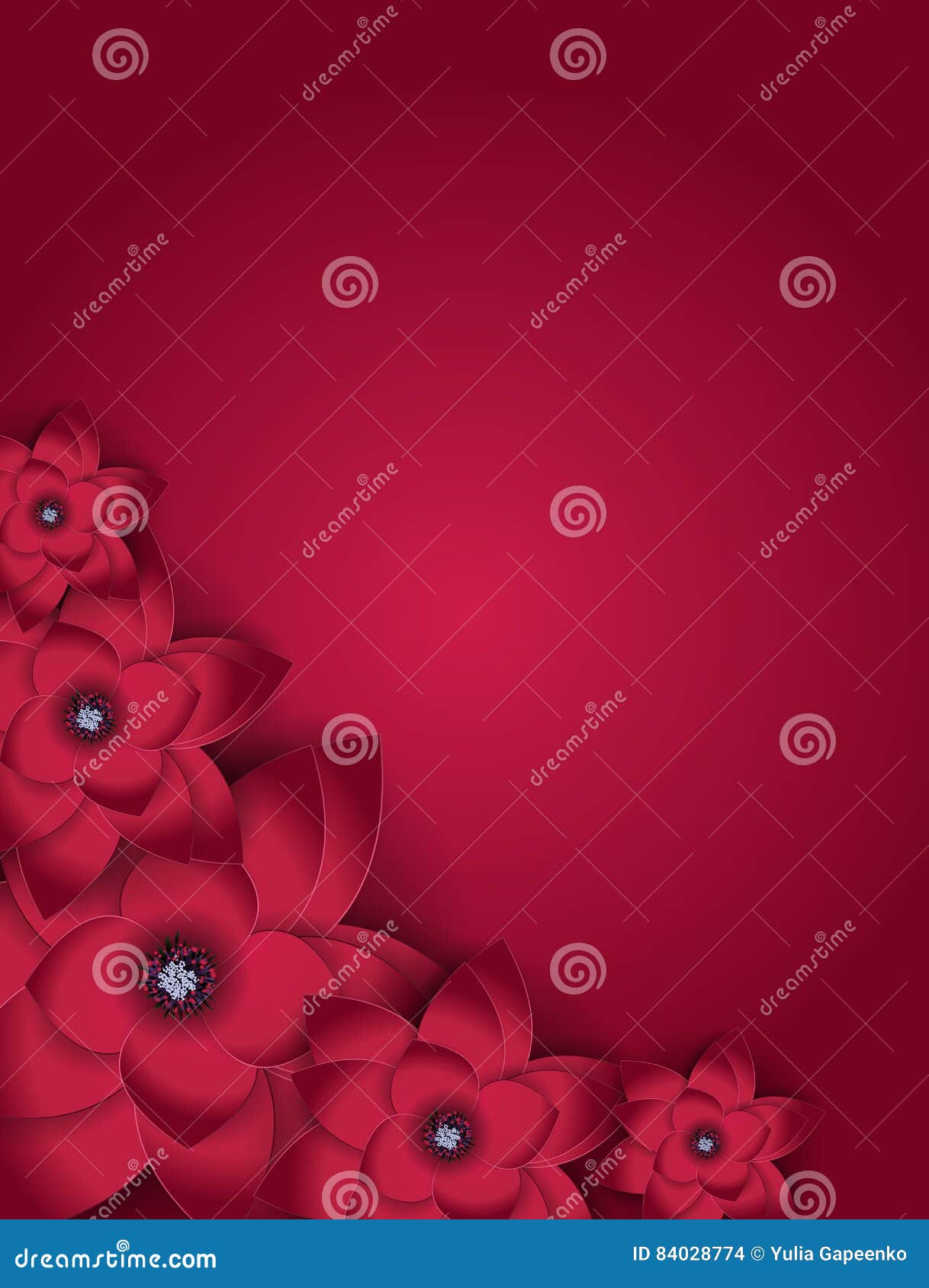 Abstract Blossom Floral Greeting Card Background Stock Vector ...