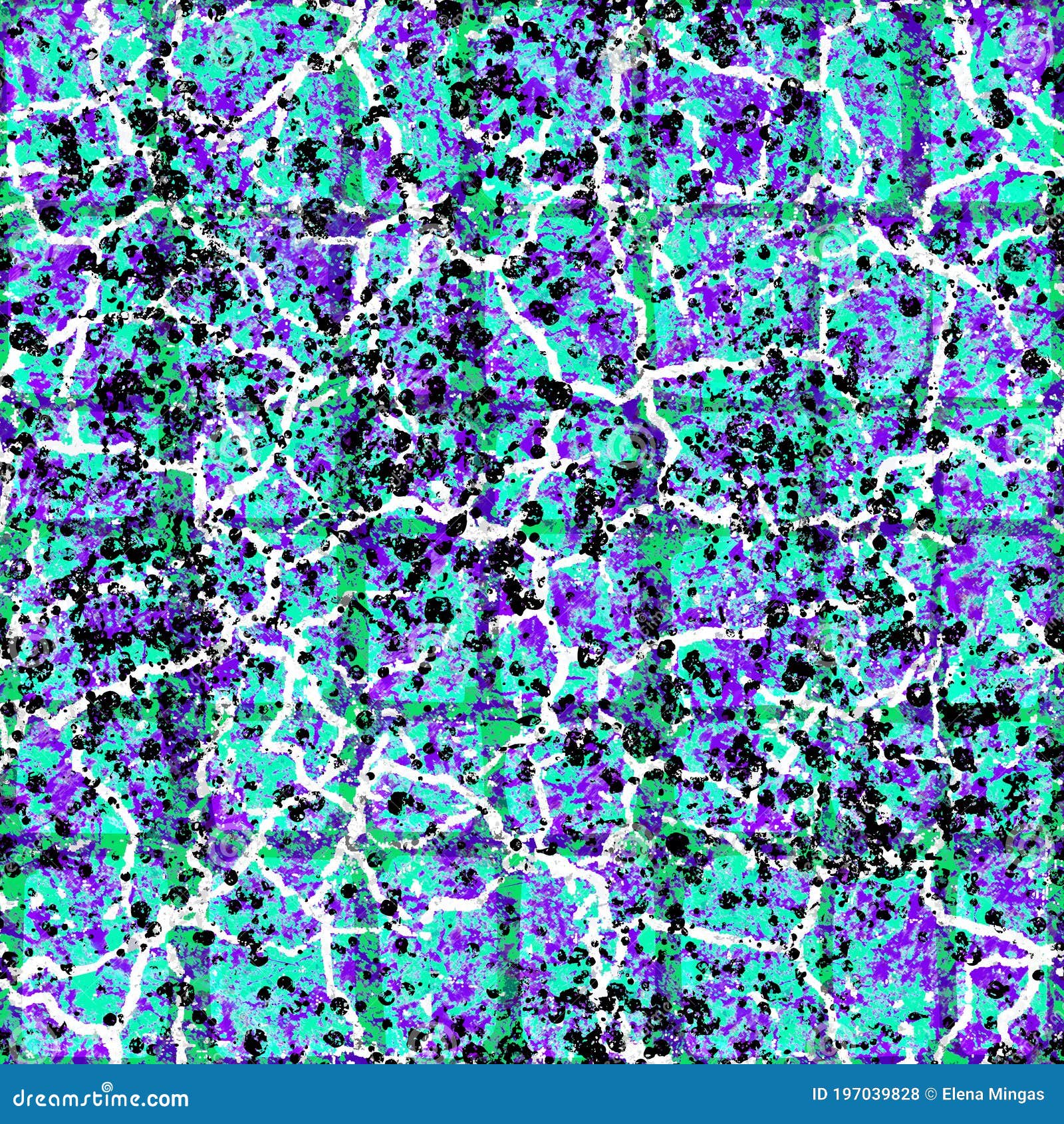 Abstract Blot and Cracks Print Stock Illustration - Illustration of ...