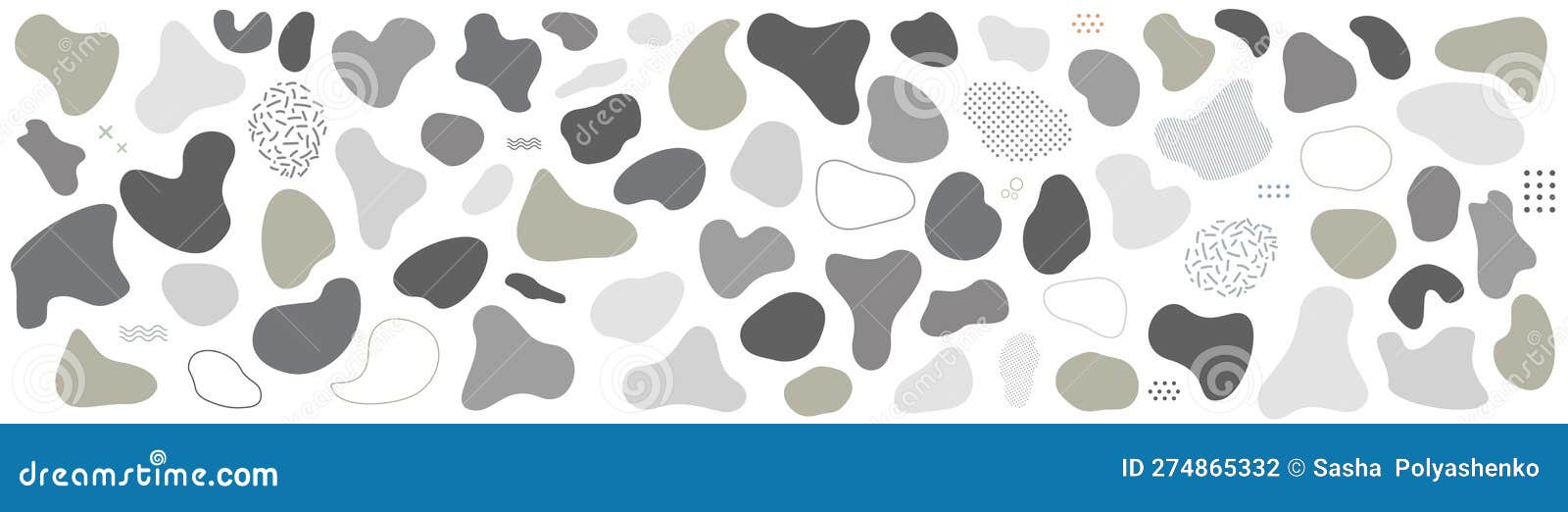 Abstract Blotch Shape. Liquid Shape Elements. Random Blotches and ...