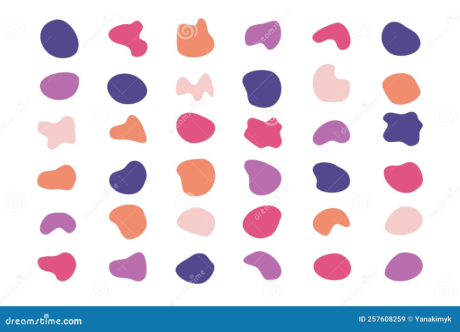 Various Blotch. Random Color Blobs, Round Abstract Organic Shapes ... Various Blotch. Random Color Blobs, Round Abstract Organic Shapes ...